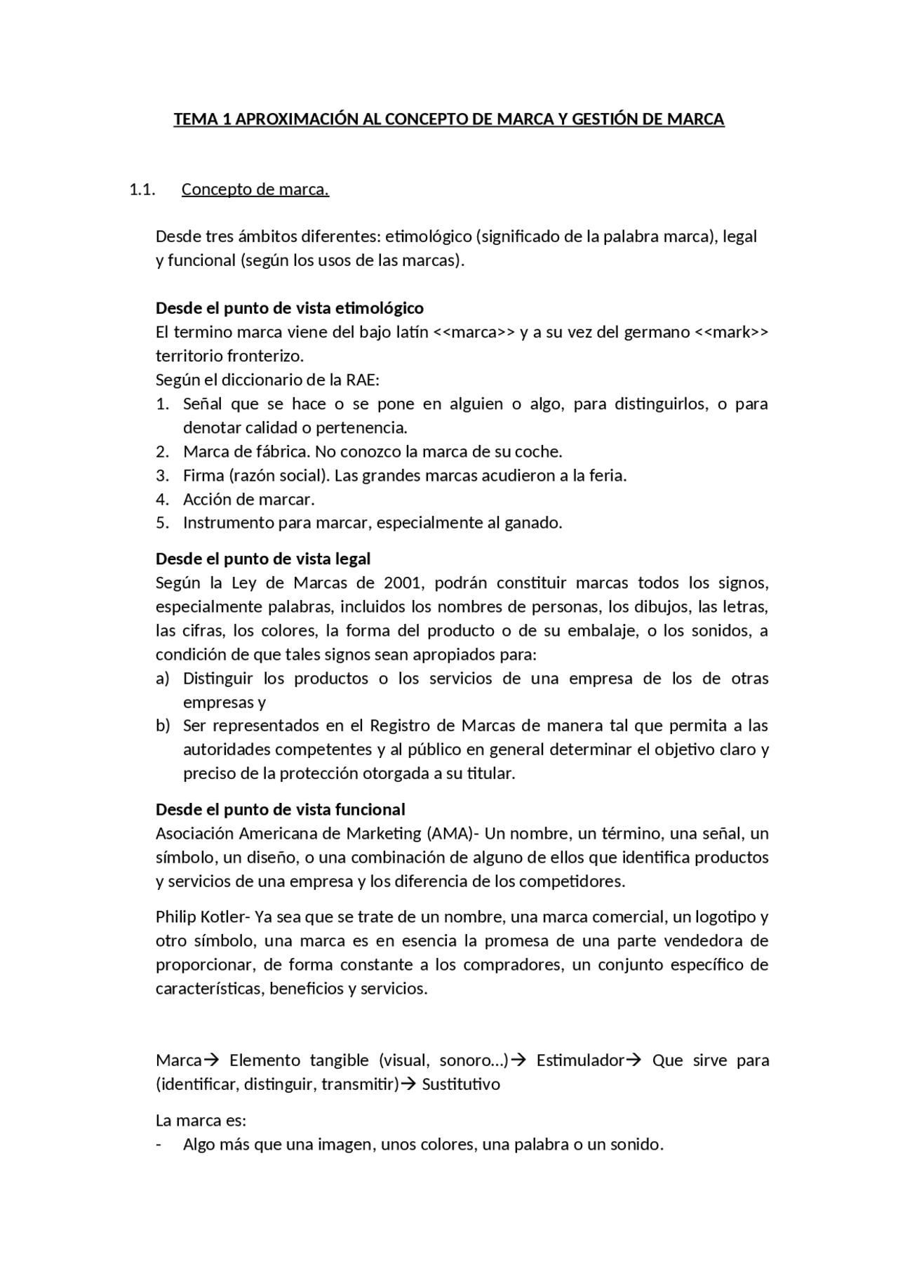 Gestión De Marca Bloque 1 Docsity