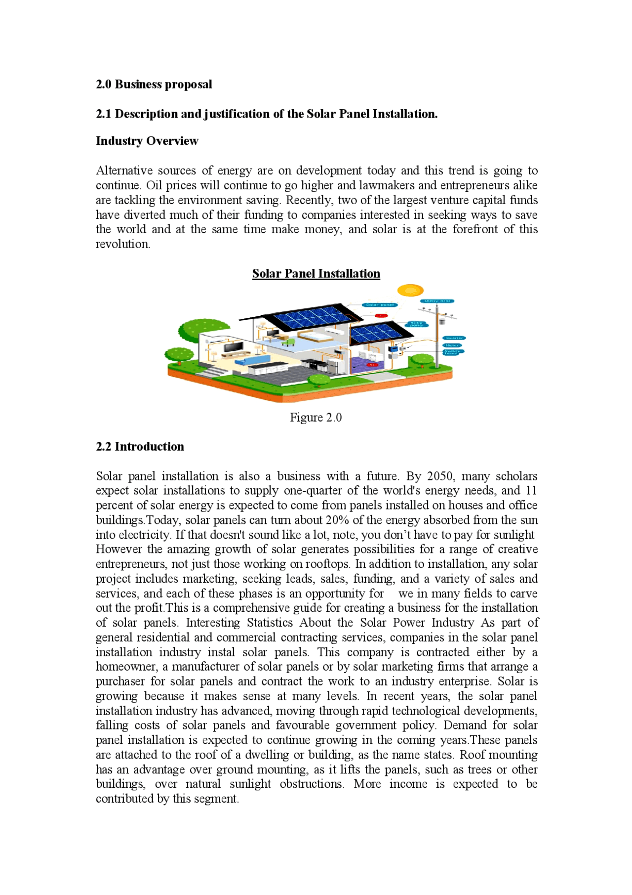 Business Proposal (Solar Installation) - Docsity