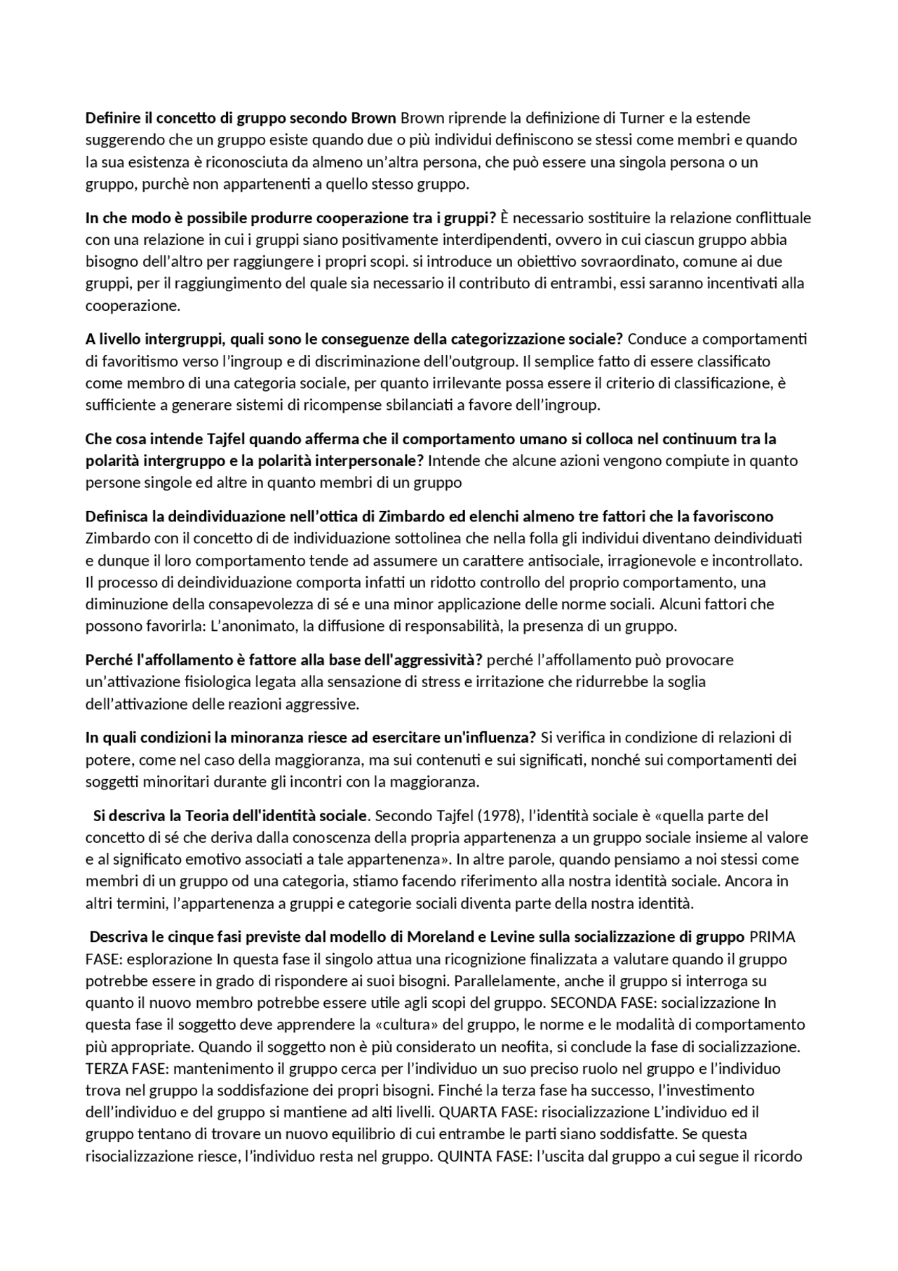 Domande Aperte Psicologia Scolastica Ecampus Docsity