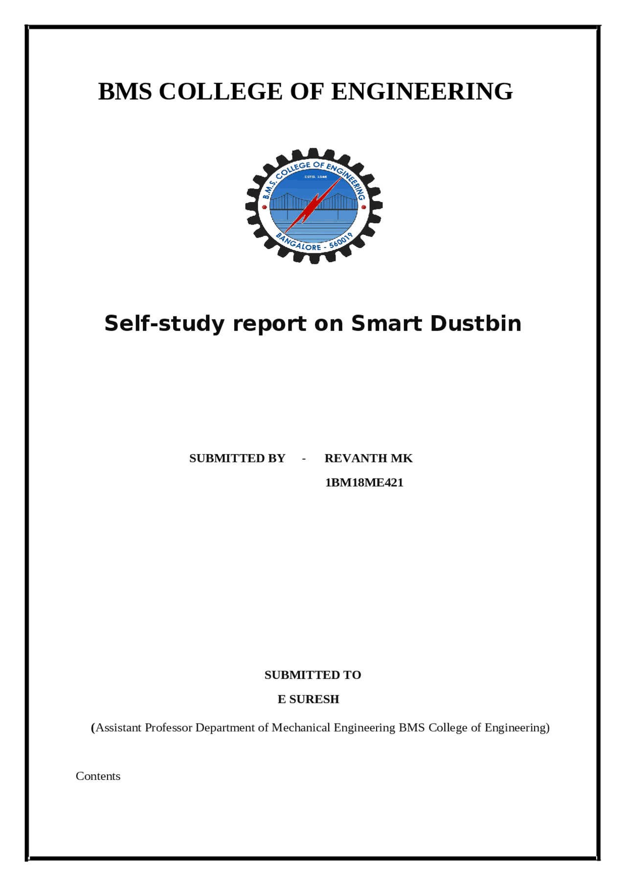 Mechatronics Project Docsity