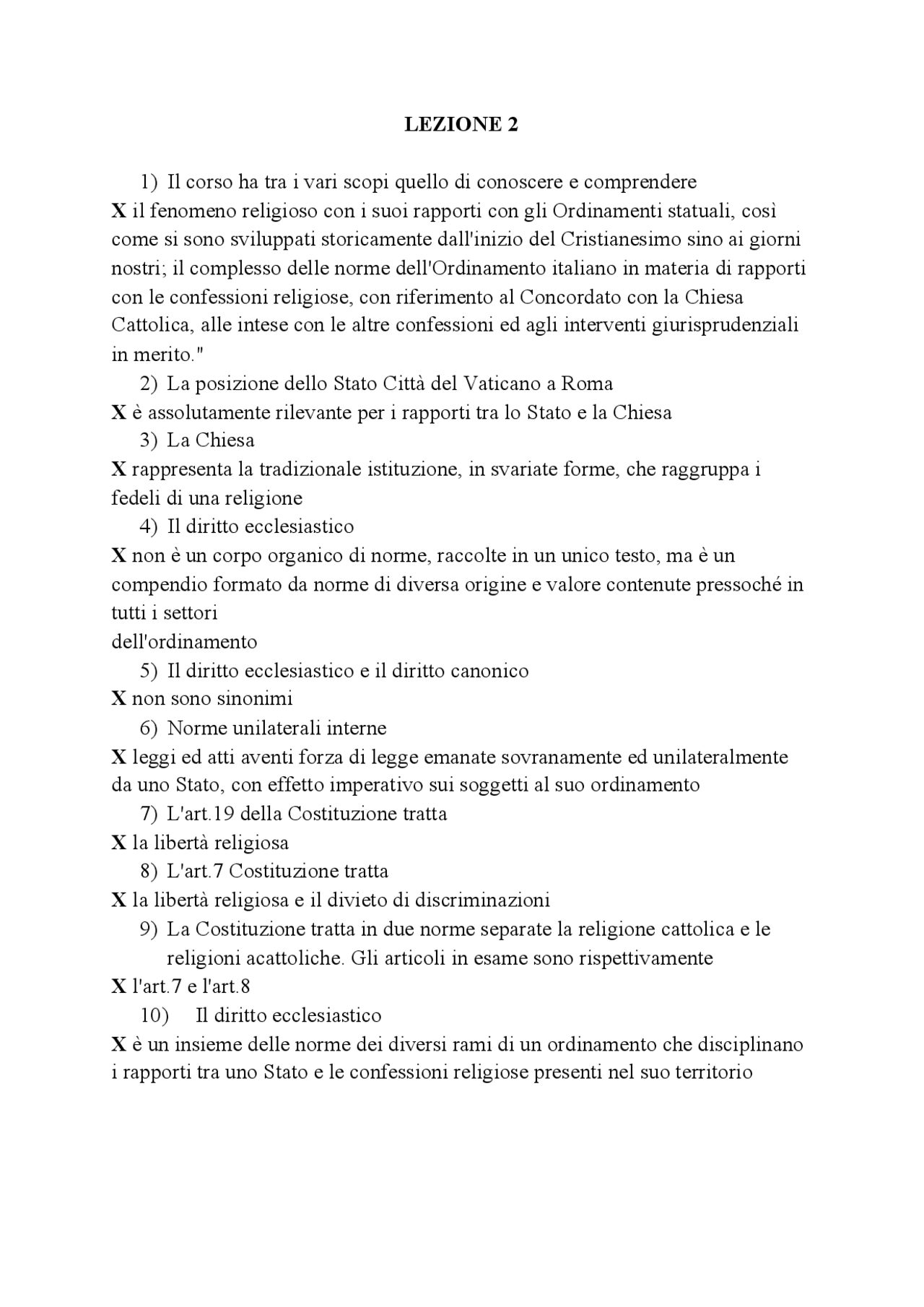 Diritto Ecclesiastico Paniere Panieri Di Diritto Ecclesiastico Docsity