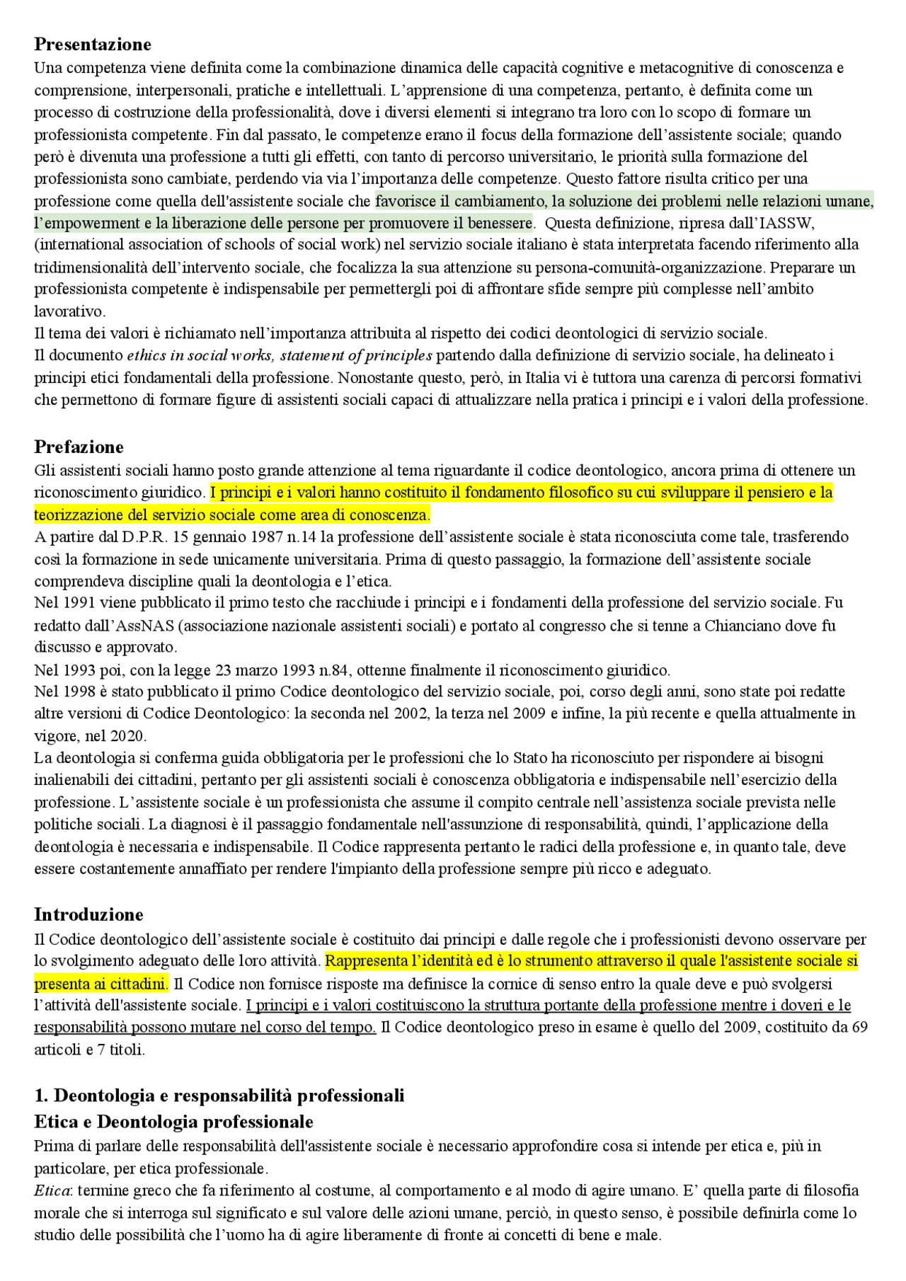 Le Responsabilità Professionali Dellassistente Sociale Filippini