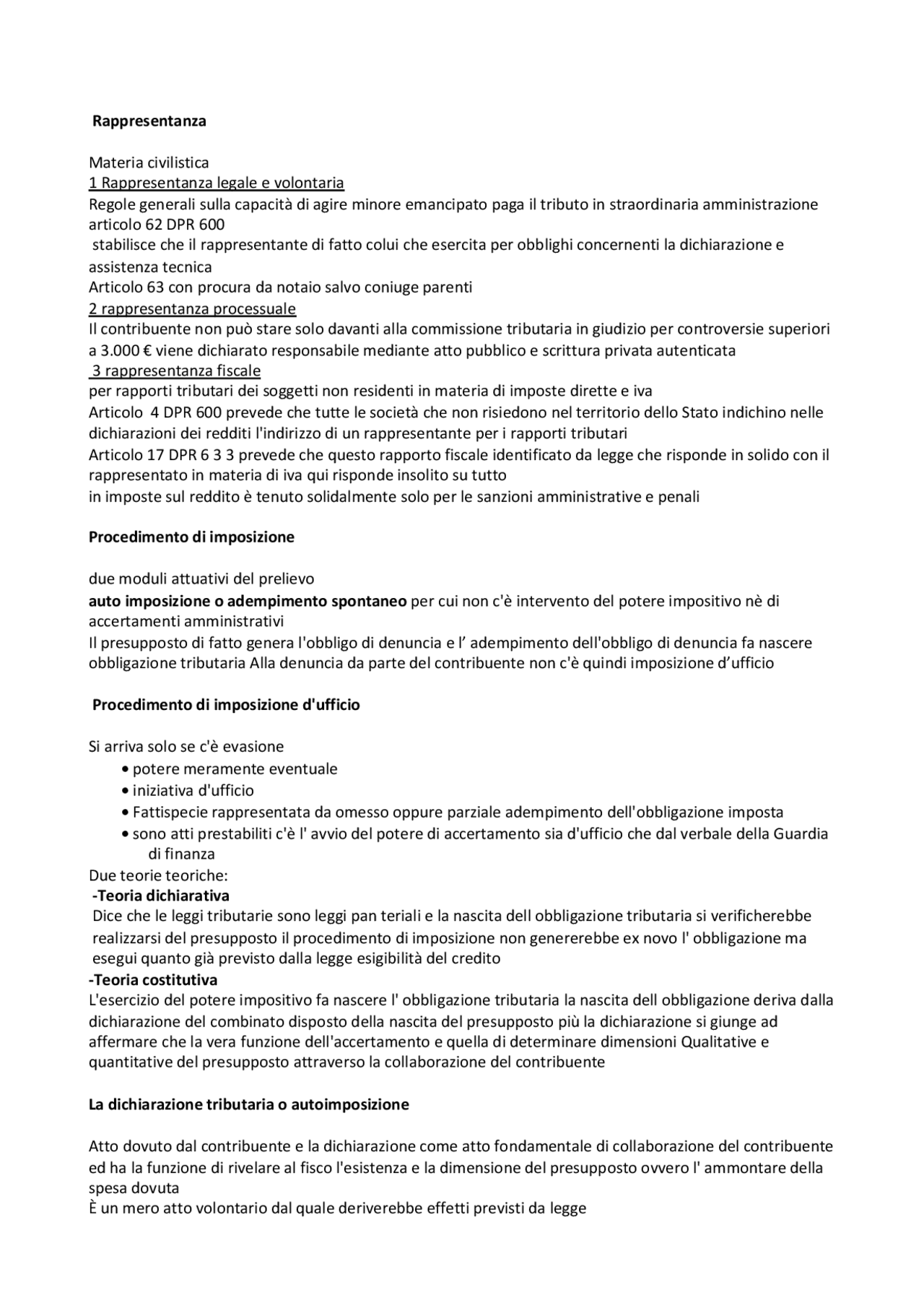 Riassunto Completo Modulo 2 E 3 Diritto Tributario Unicusano Docsity