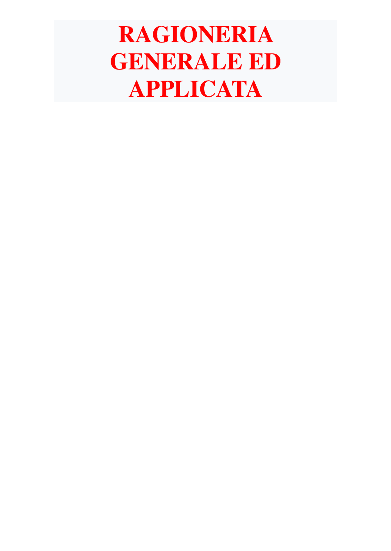 Ragioneria Generale Ed Applicata Test Domande E Risposte Chiuse