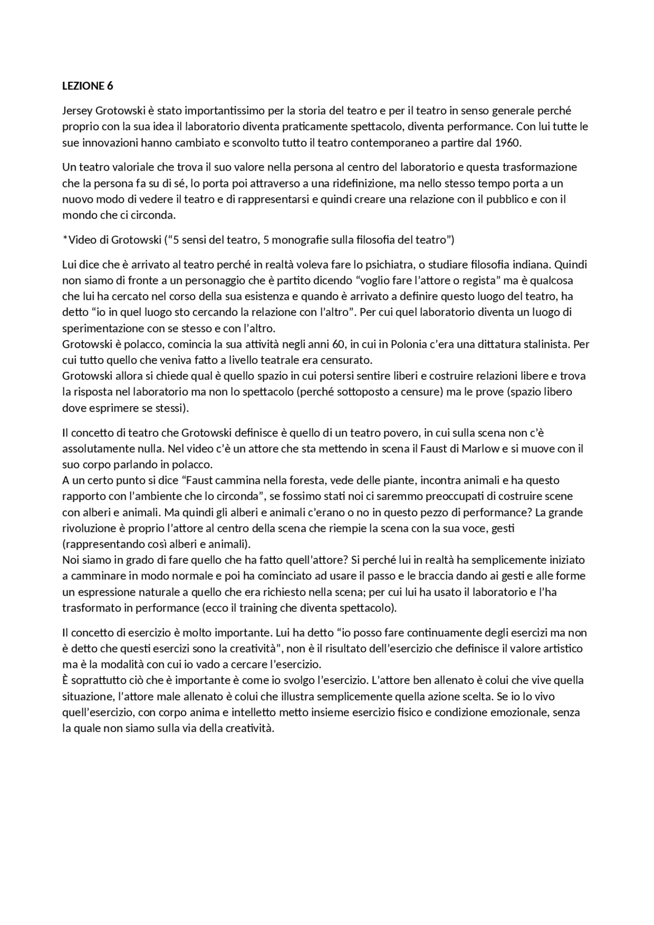 Teatro E Animazione Docsity