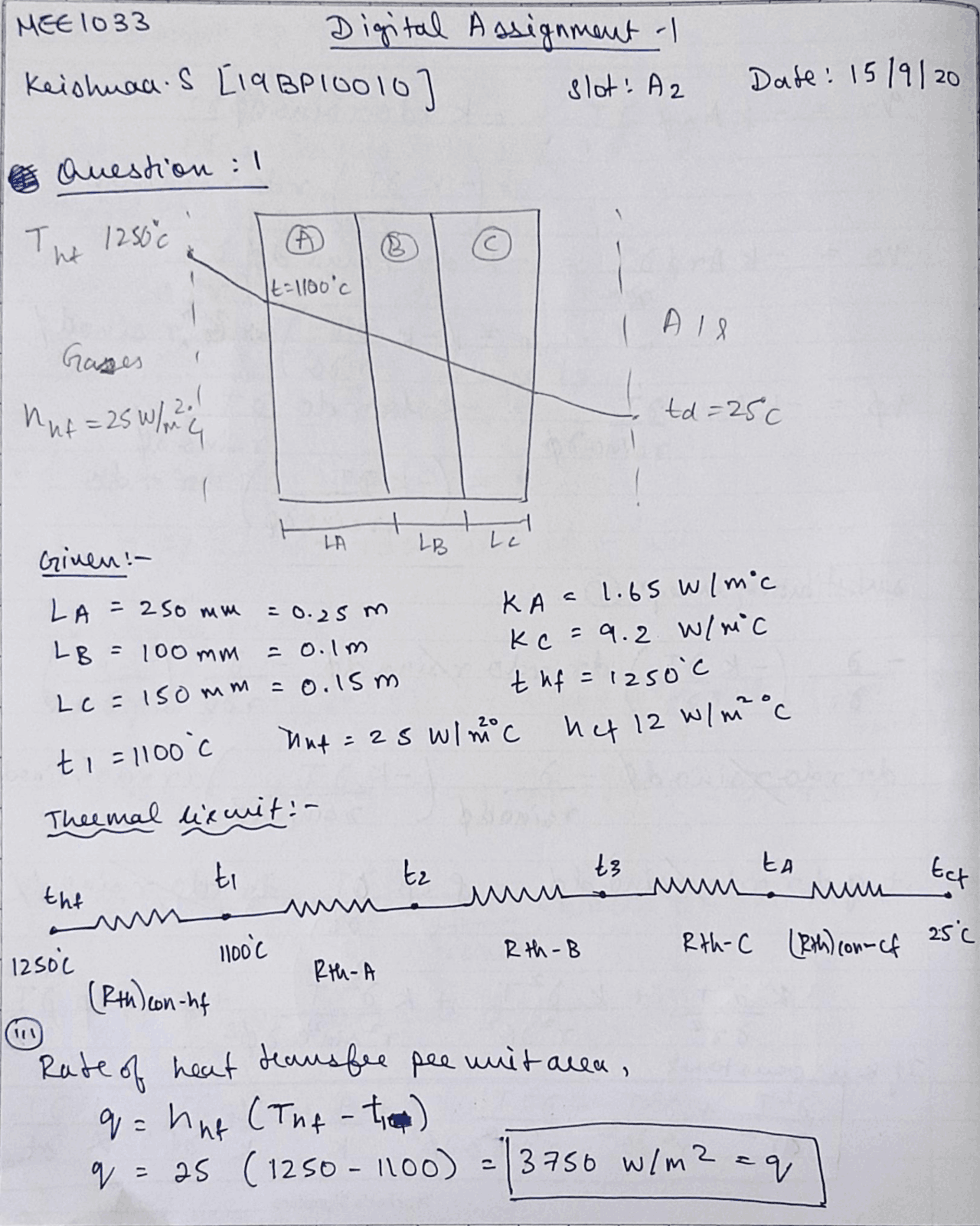Thermodynamics And Heat Transfer Questions Docsity