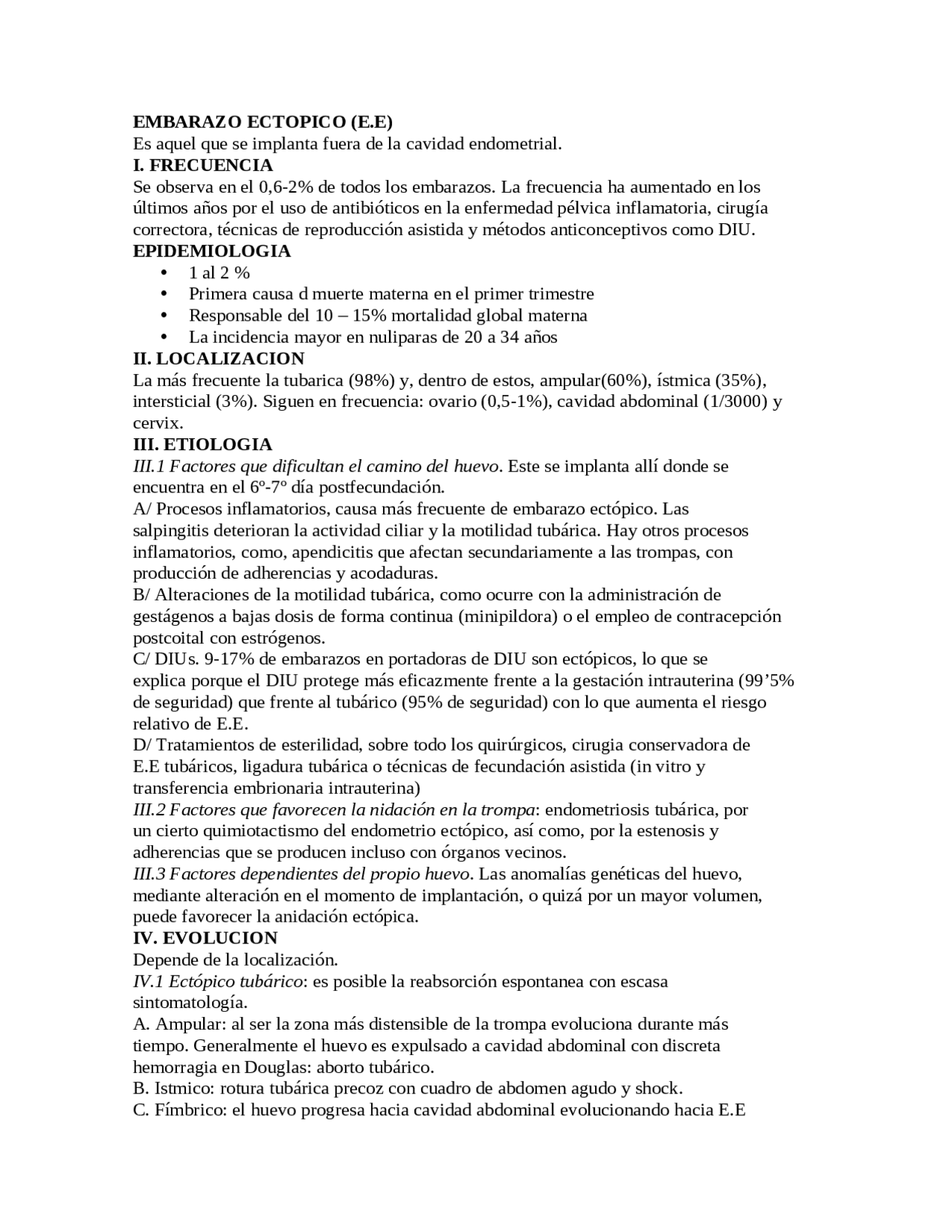 Embarazo Ectopico Ginecologia Résumés De Gynécologie Docsity