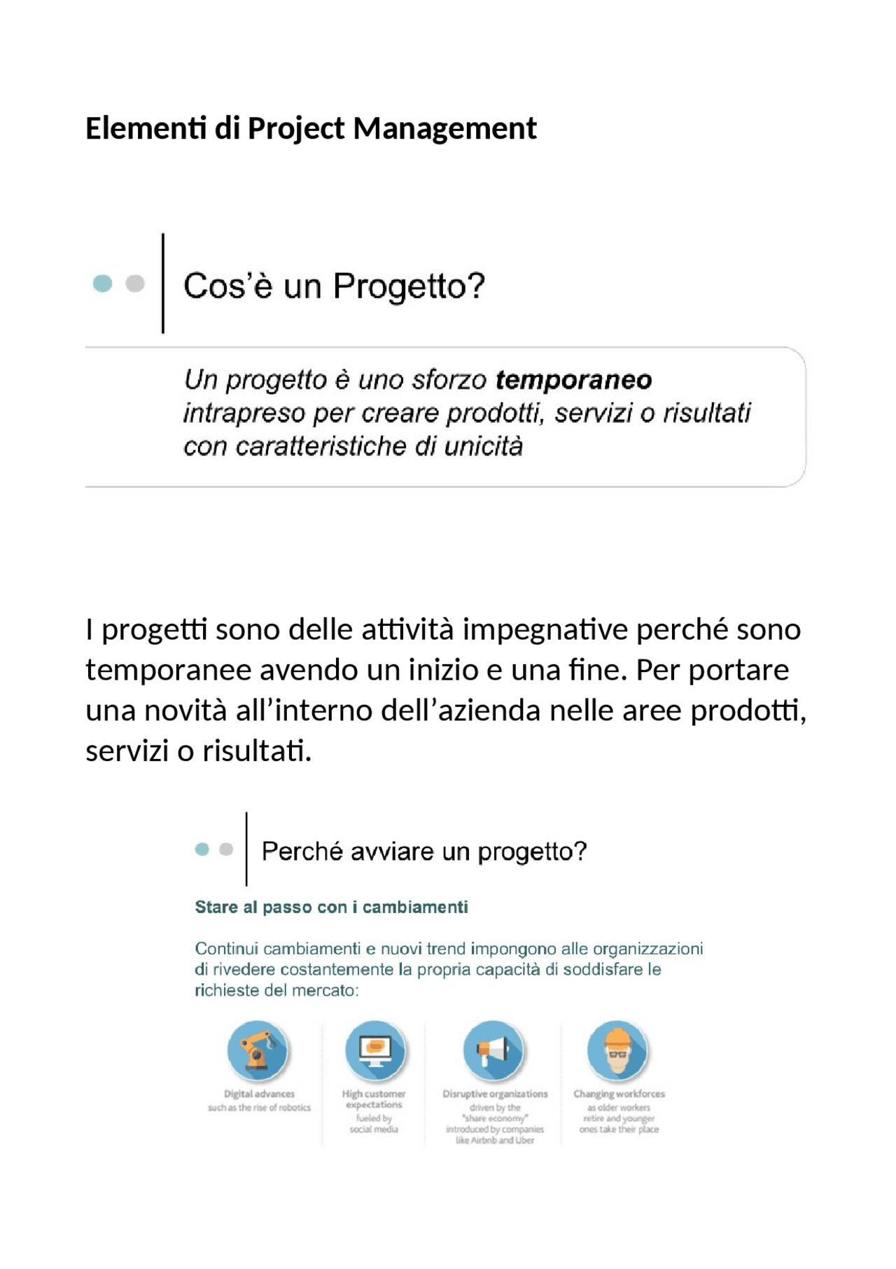 Elementi Di Project Management Docsity