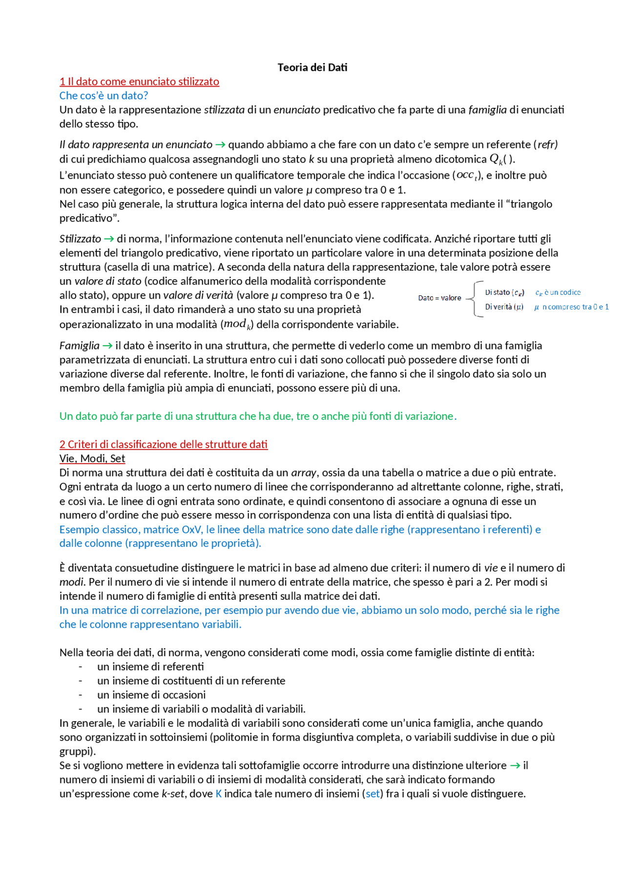 Analisi Dei Dati Ricolfi Docsity
