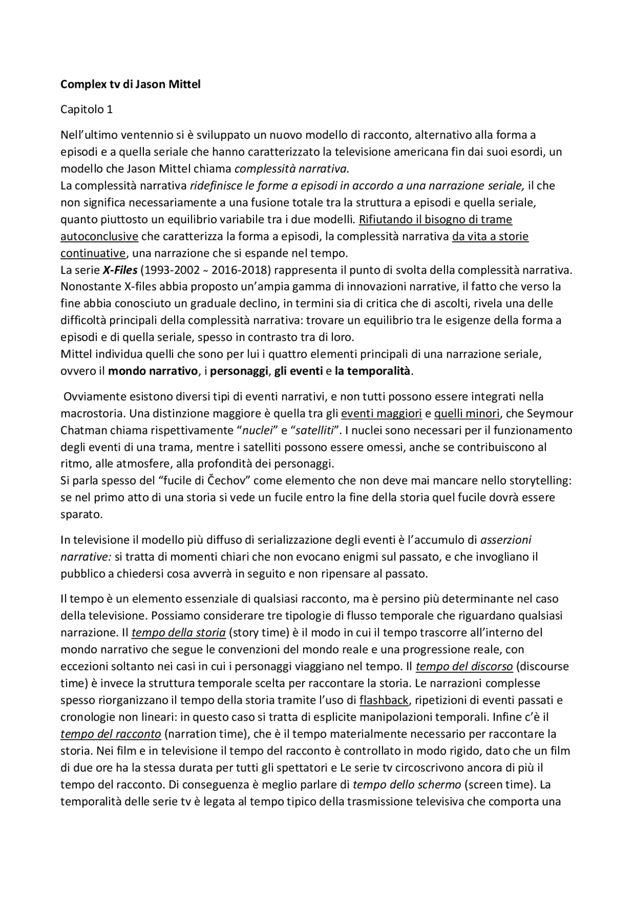 Complex Tv Di Jason Mittel Docsity