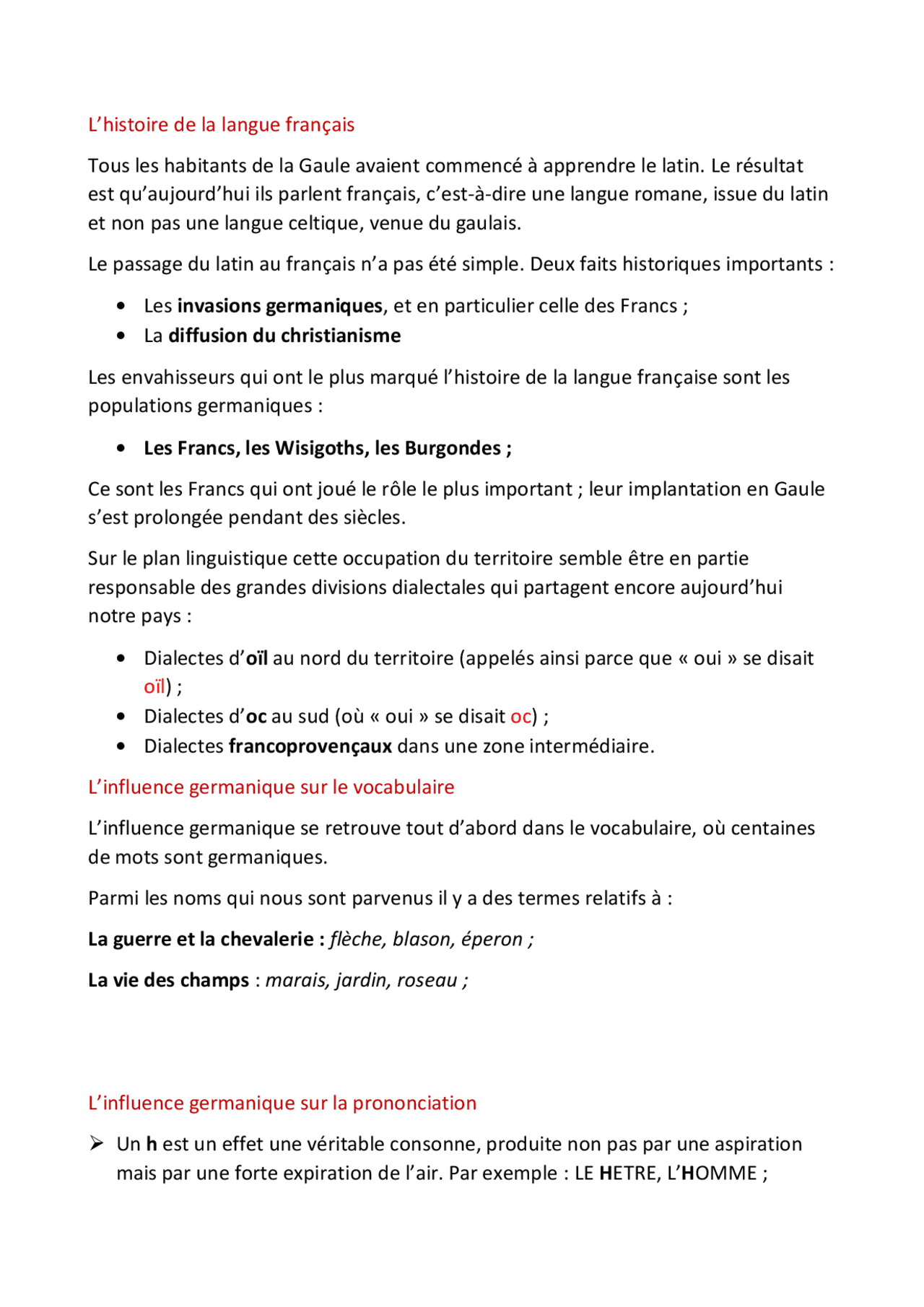 Storia Della Lingua Francese Docsity