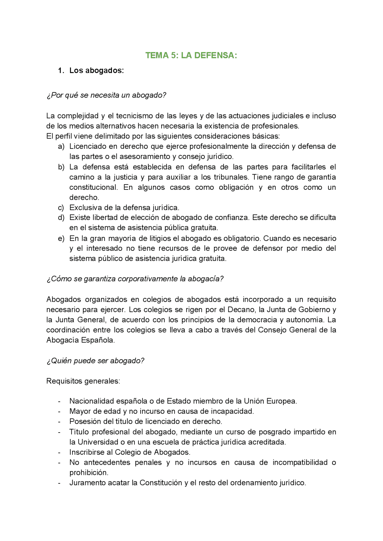 Apuntes La Defensa Upf Docsity
