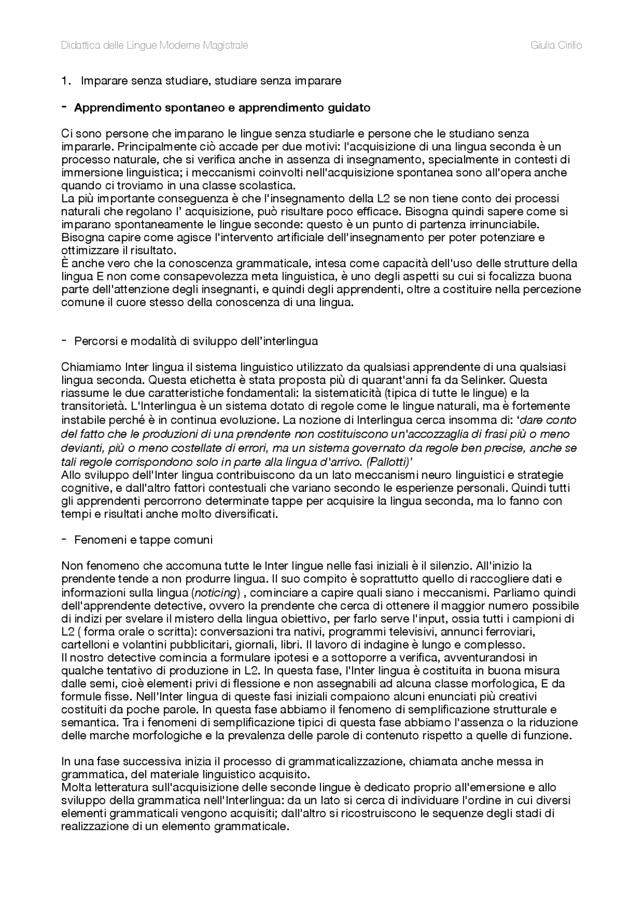 INPUT, OUTPUT E INTERAZIONE - Docsity