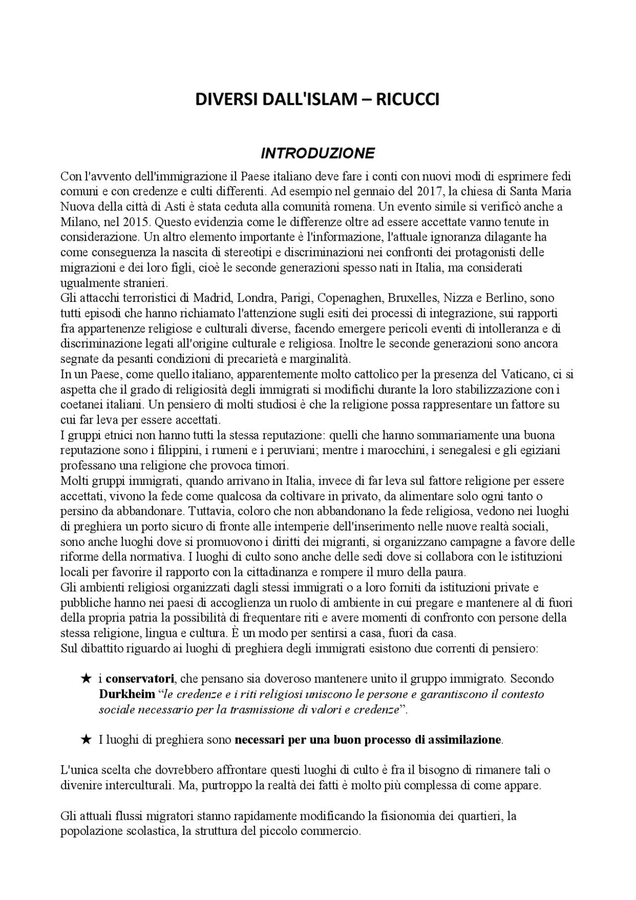Diversi dall'Islam. Figli dell'immigrazione e altre fedi. di Roberta ...