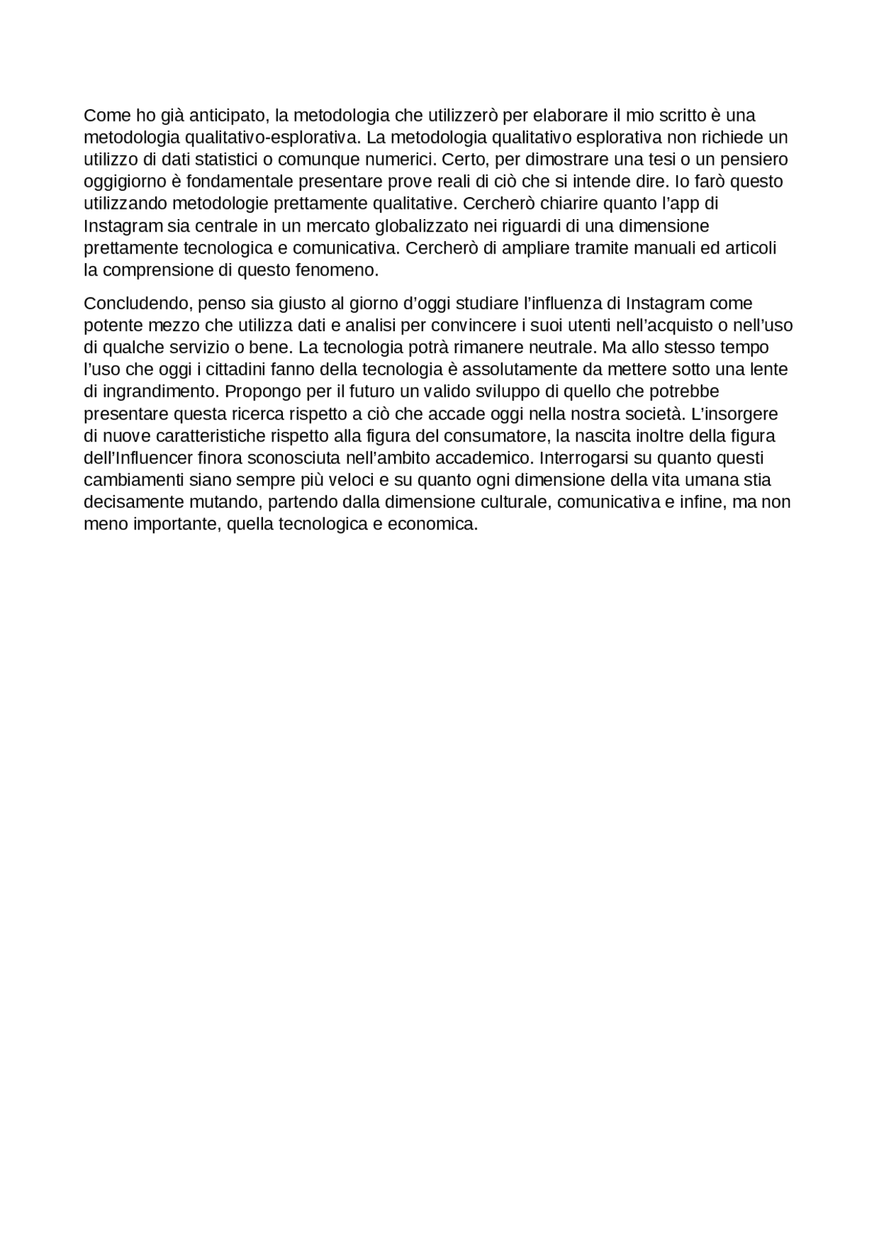 Metodologia Di Ricerca Sintesi Docsity