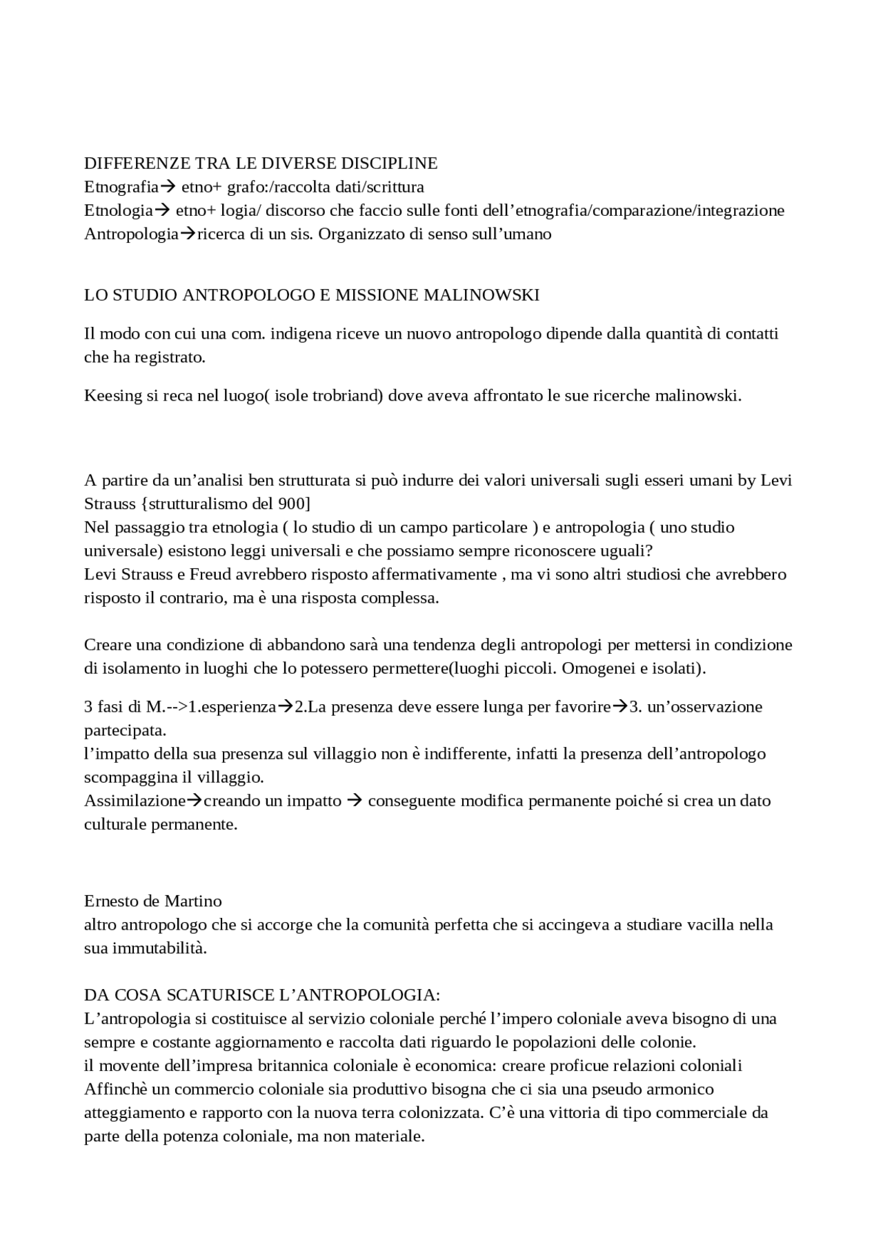 Appunti Di Antropologia Dei Processi Interculturali 20202021 Docsity