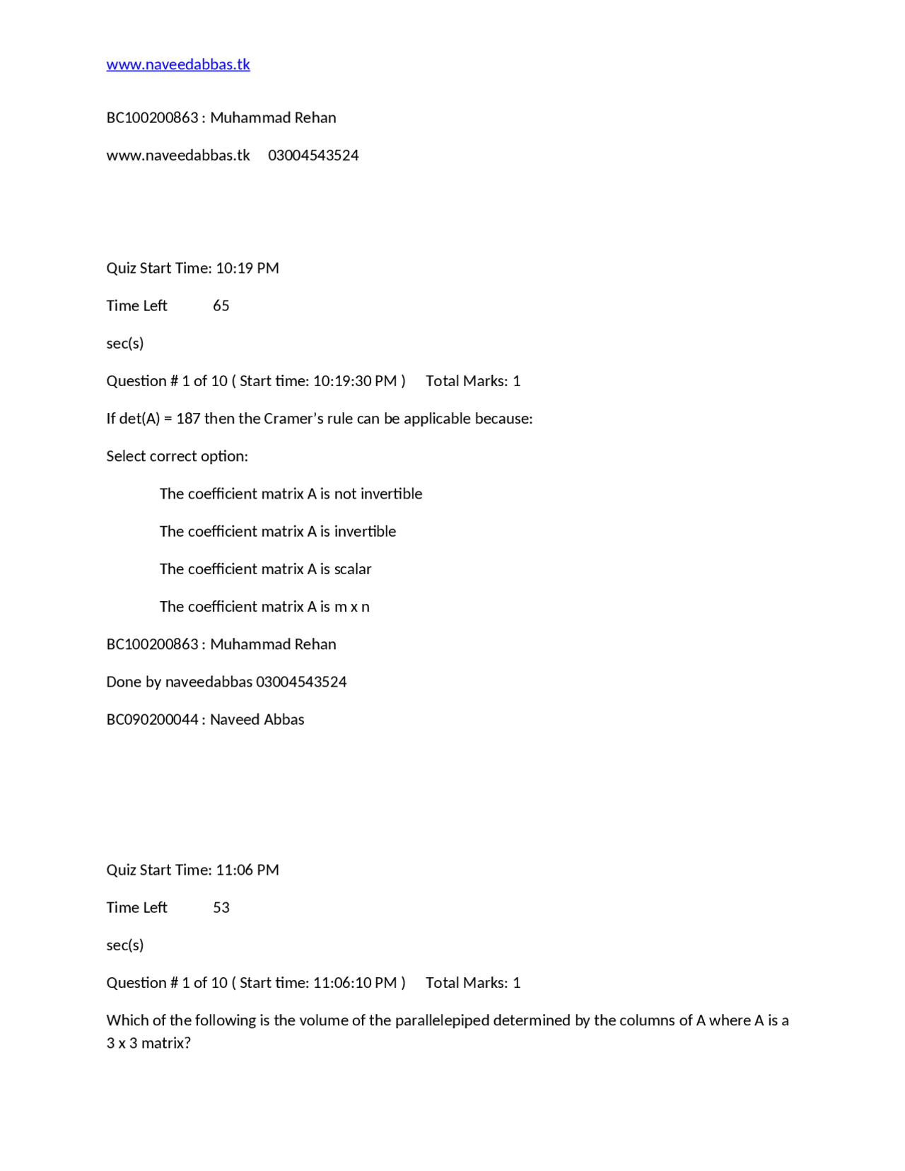 Mth 501 Maths And Logic Exams Mathematical Logic Docsity