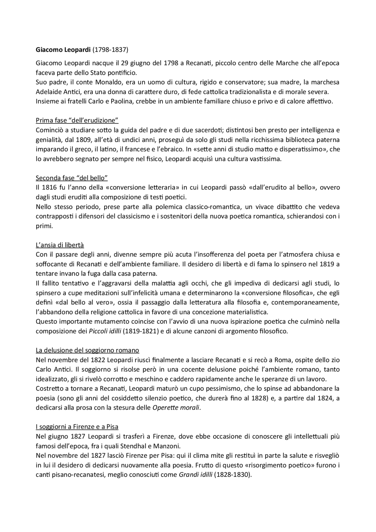 Appunti Di Italiano Prima Parte Docsity