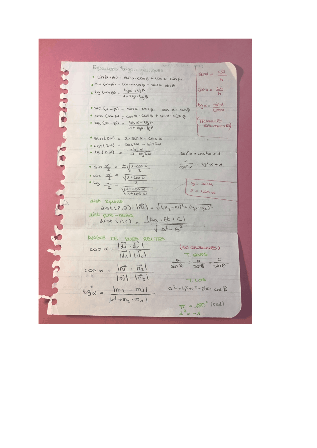 Matemáticas 1bachillerato | Apuntes de Matemáticas | Docsity