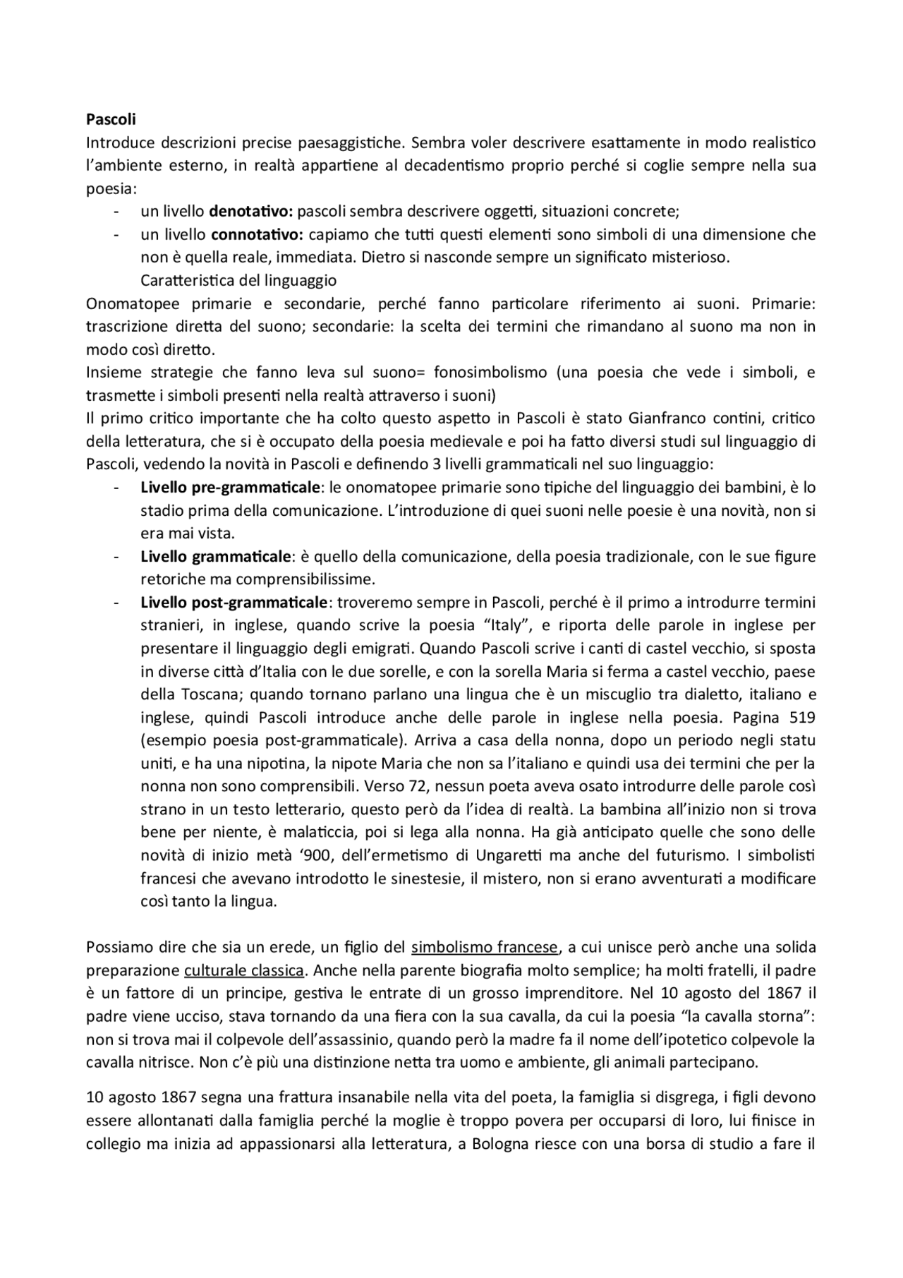 Appunti Di Italiano Seconda Parte Docsity