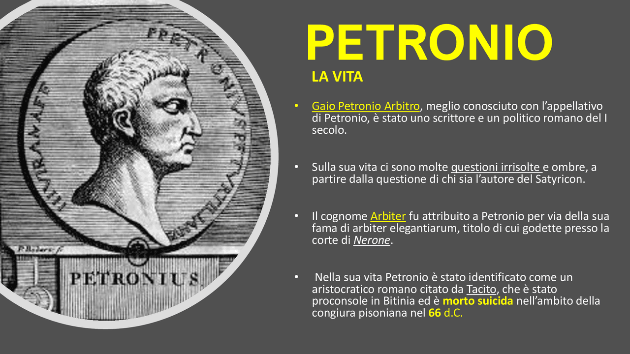 Petronio e il Satyricon - Docsity