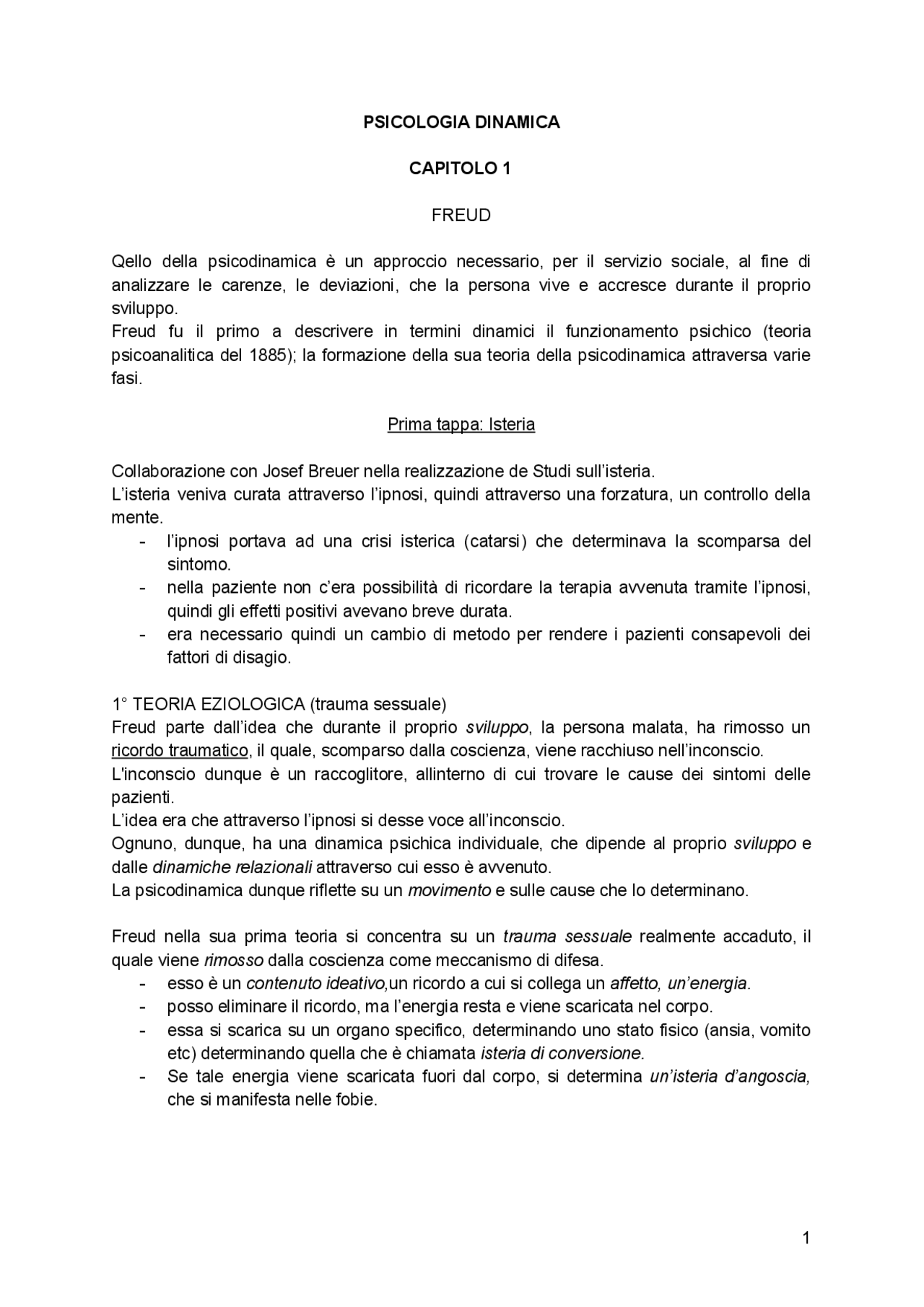 Psicodinamica Dello Sviluppo E Delle Relazioni Familiari Docsity