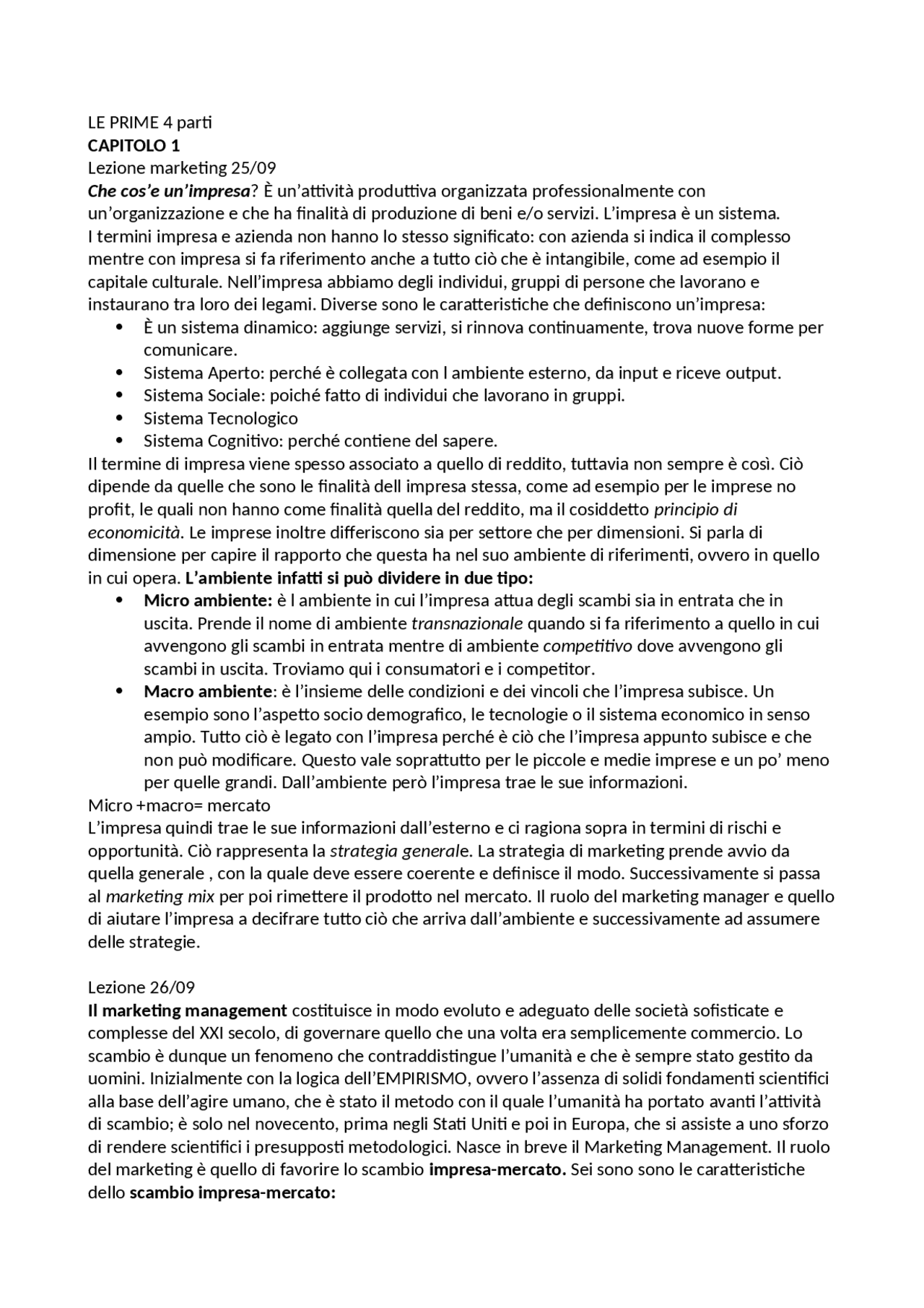 Marketing Driven Management Appunti Di Marketing Docsity