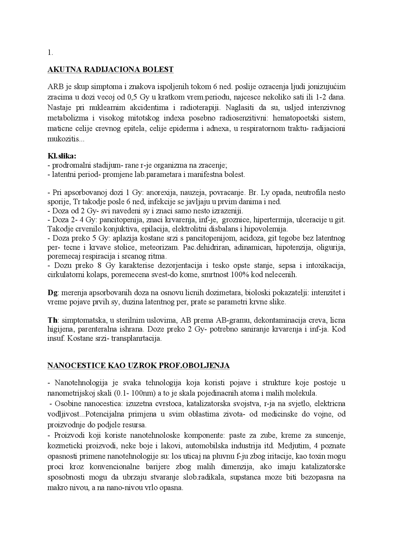 Skripta Medicina Rada | Rezime' predlog Medicina rada - Docsity