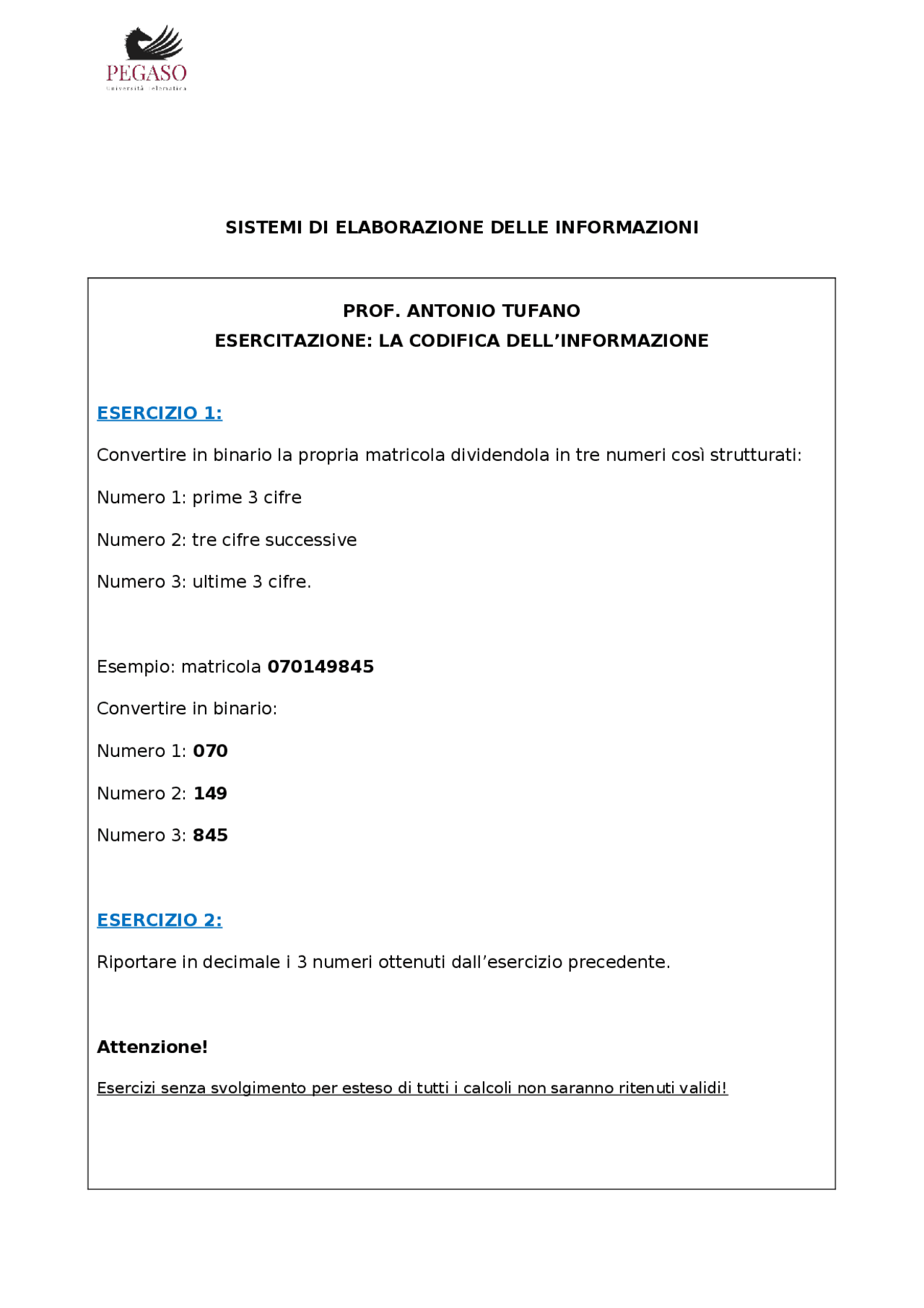 Sistemi Di Elaborazione Delle Informazioni Docsity