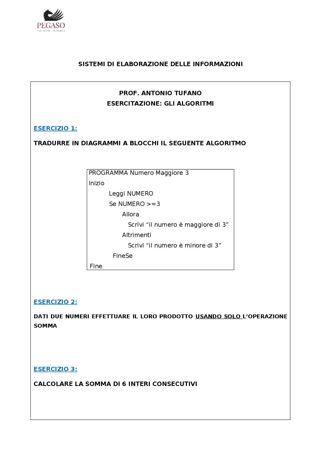 Sistemi Di Elaborazione Delle Informazioni Docsity