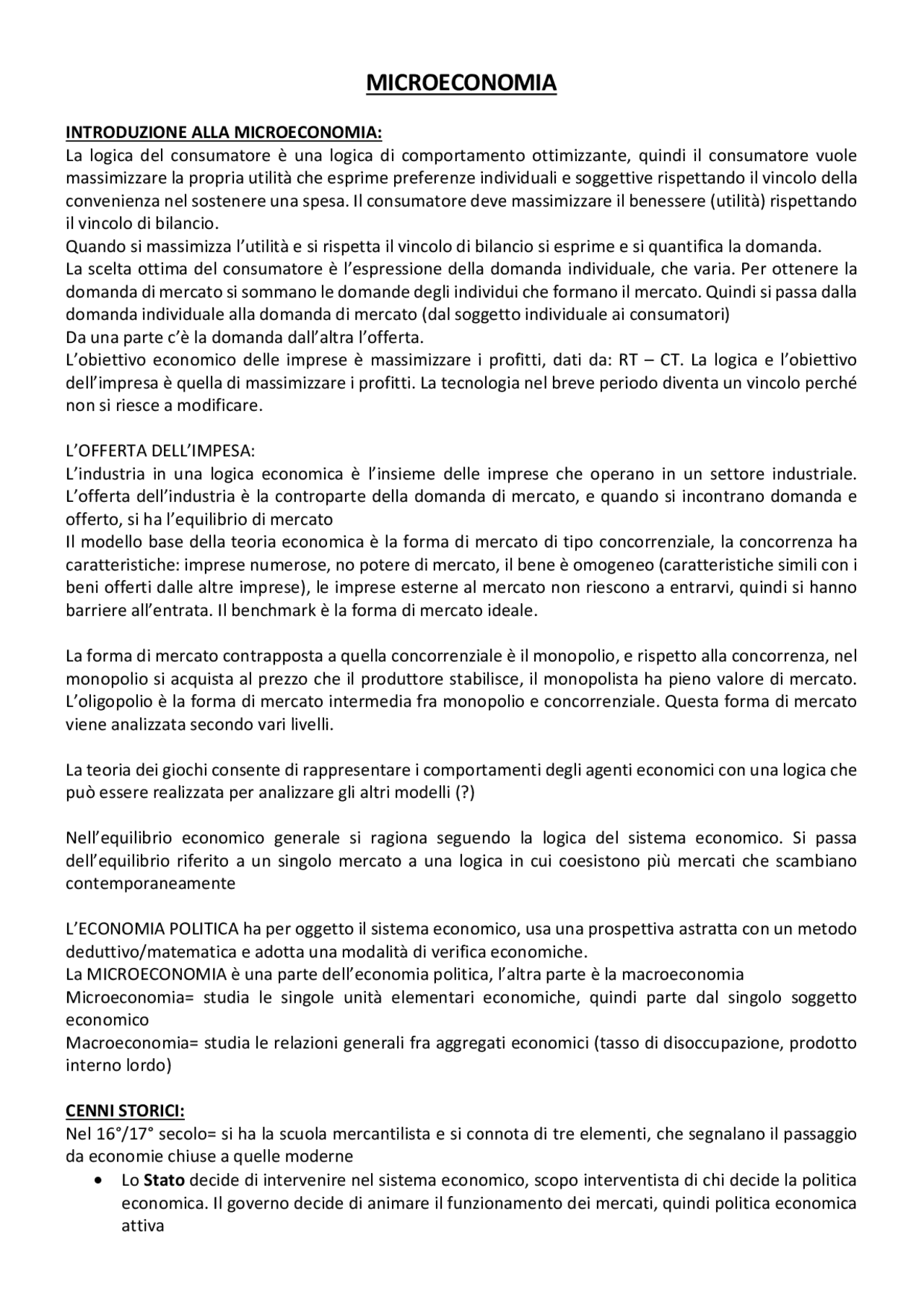 Microeconomia Prof Piva Appunti Di Microeconomia Docsity