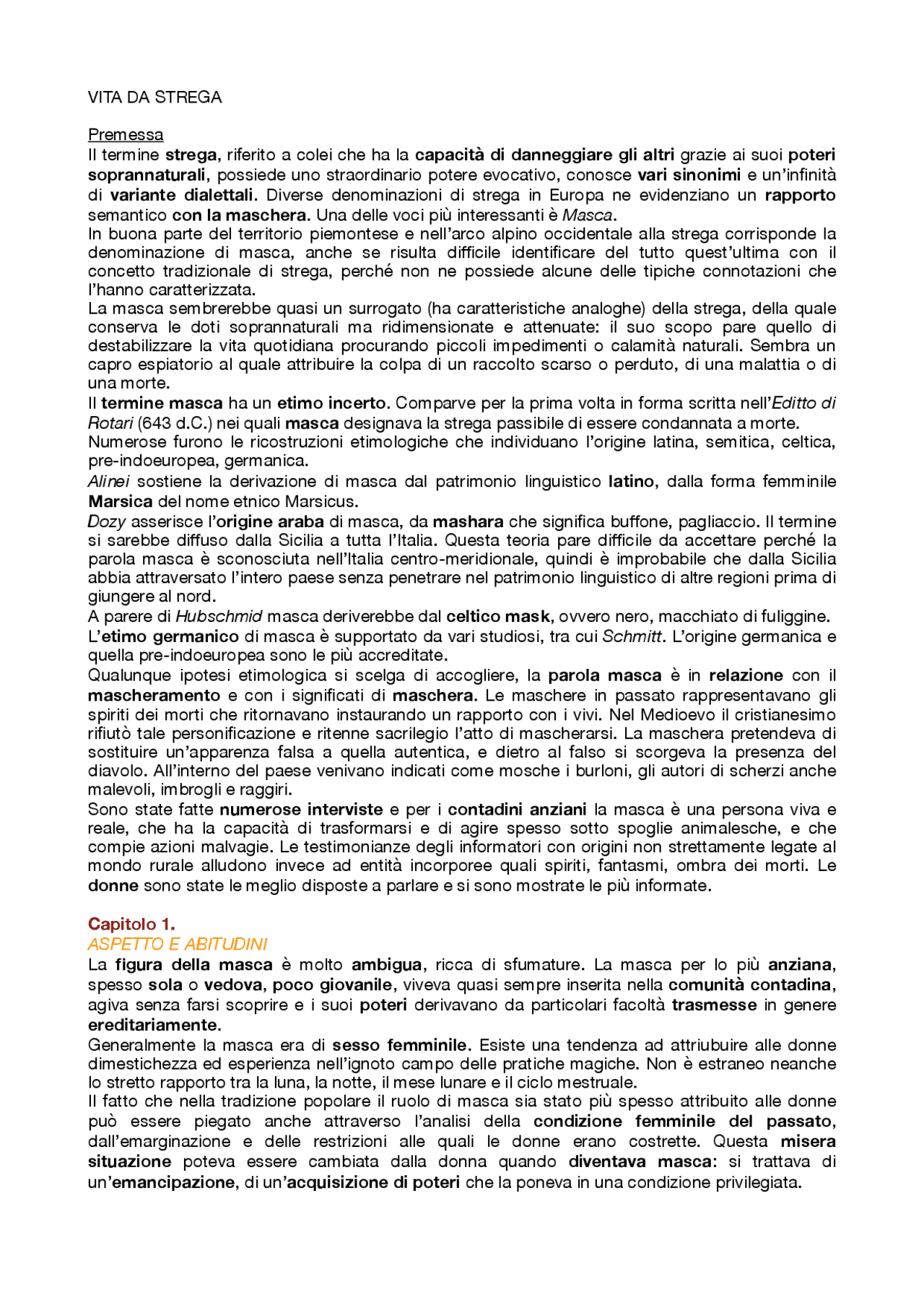 Vita da strega - Laura Bonato - Docsity