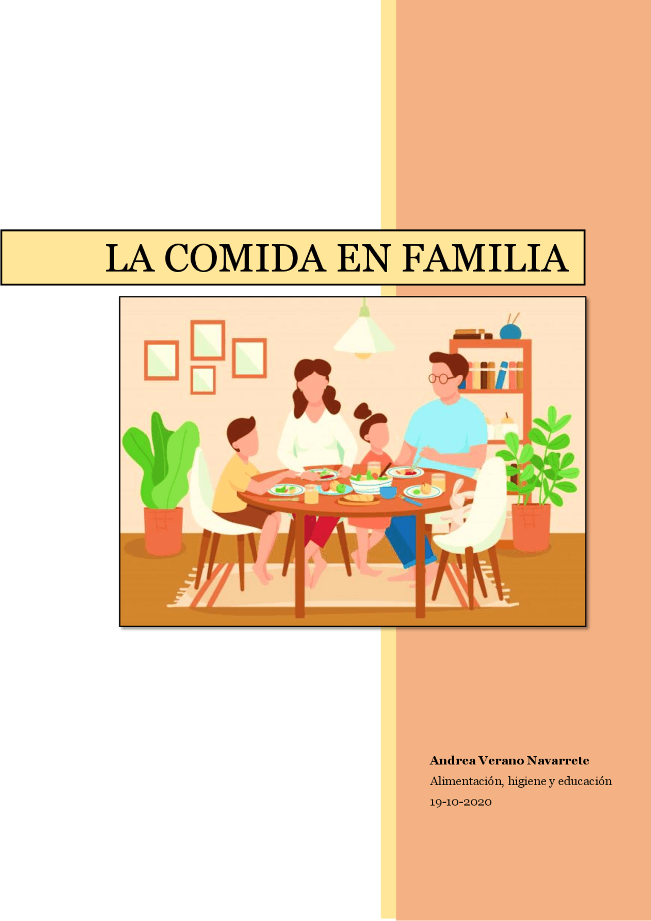 Lectura: La comida en familia - Docsity