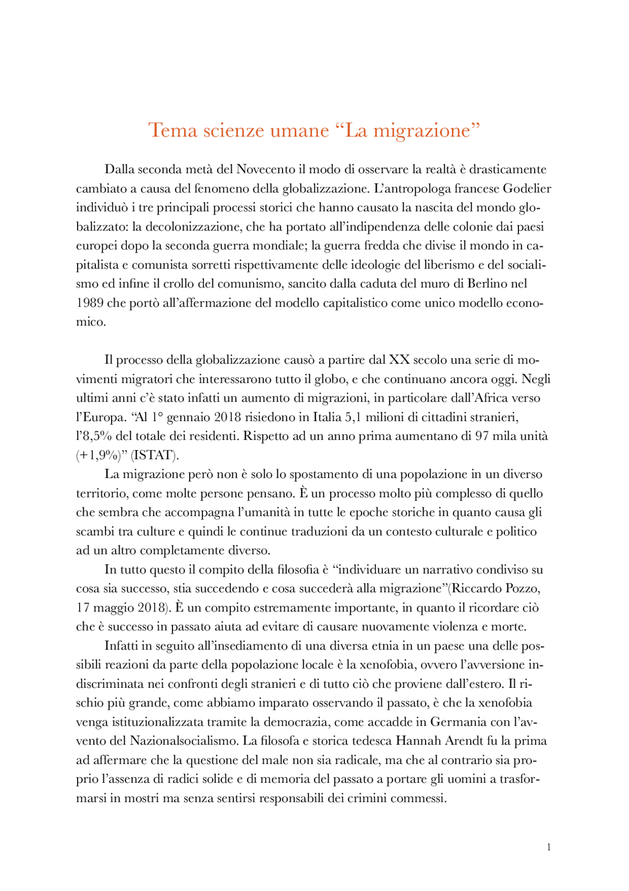 Tesina Filosofia Scienze Umane Docsity