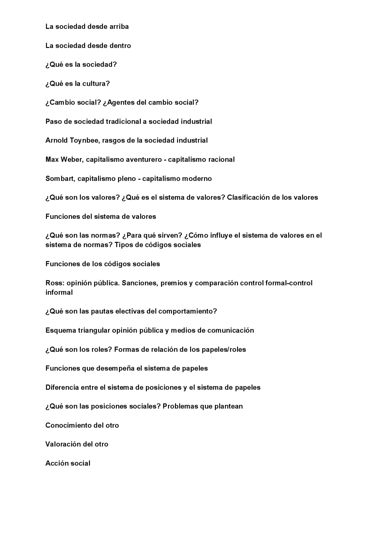 Examen De Sociología Docsity
