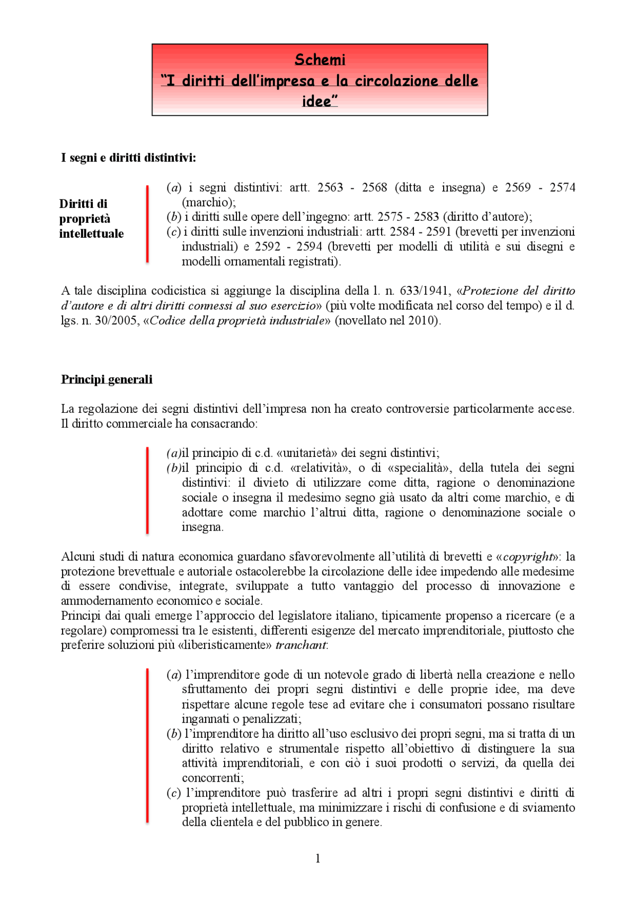 Schemi Diritto Commerciale Docsity