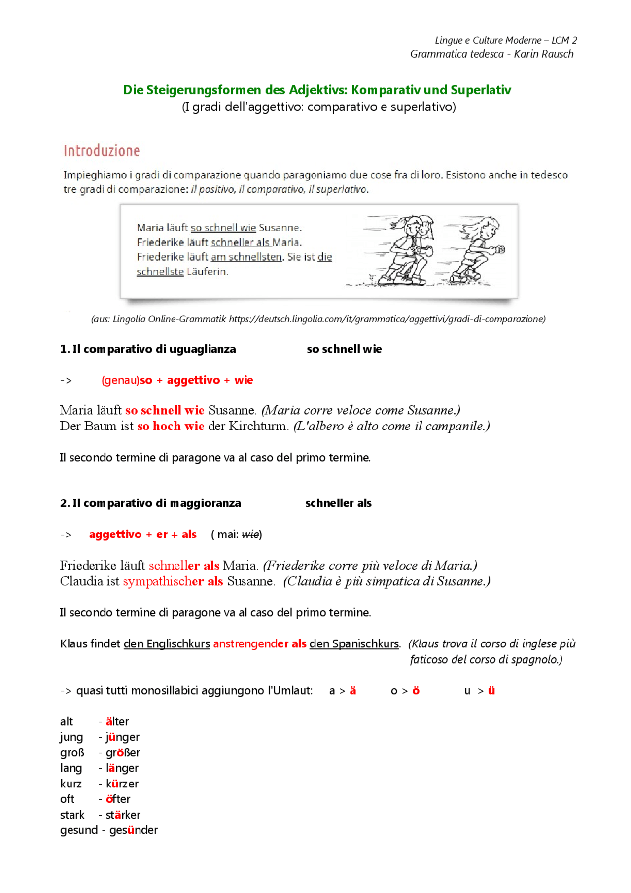 Spiegazione Di Grammatica Tedesca 2 Docsity