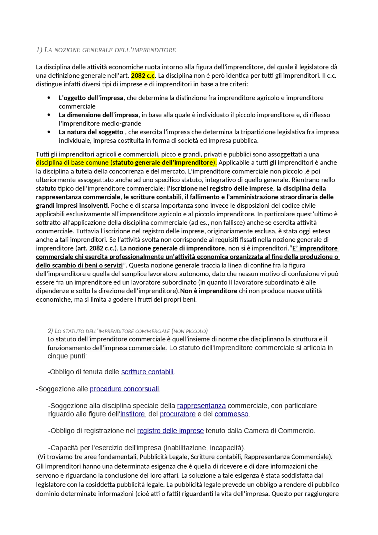 Domande e risposte, prova di Diritto Commerciale - Docsity