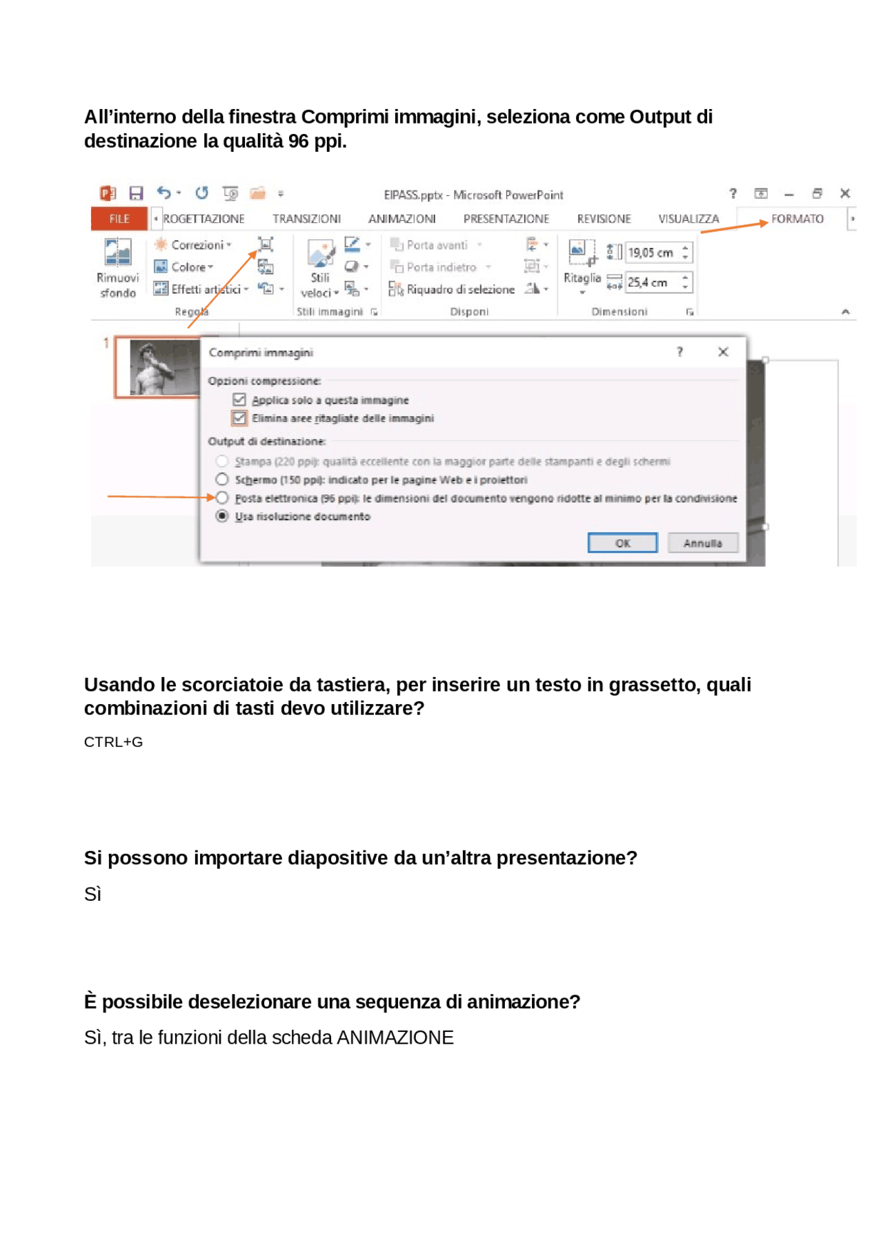 Soluzioni Eipass Progressive Modulo 3 Panieri Di Computer Science