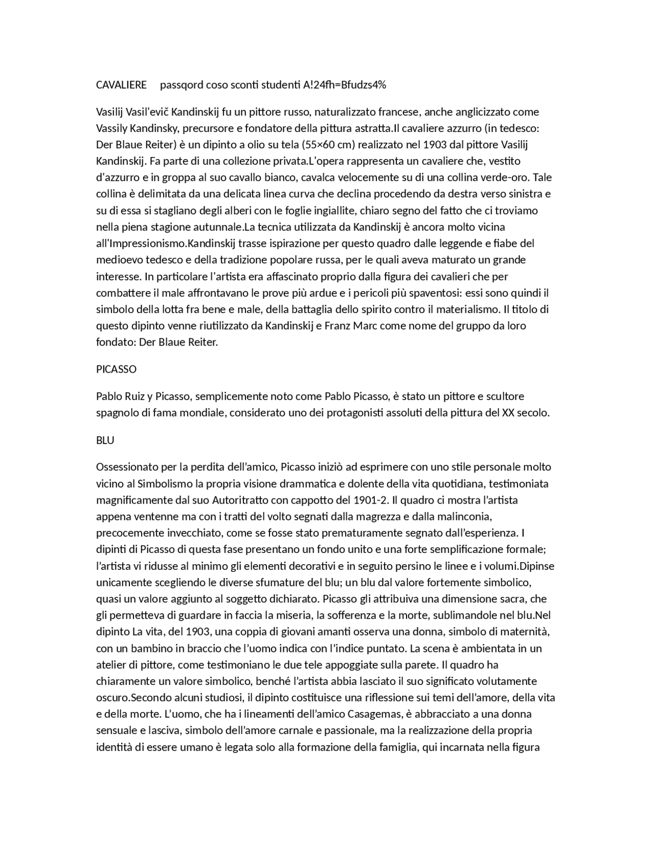 CUBISMO E FUTURISMO- CONCETTI BASE - Docsity