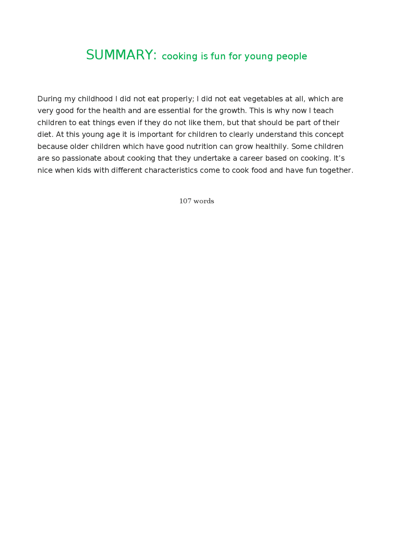 Summary Cooking.docx - Docsity