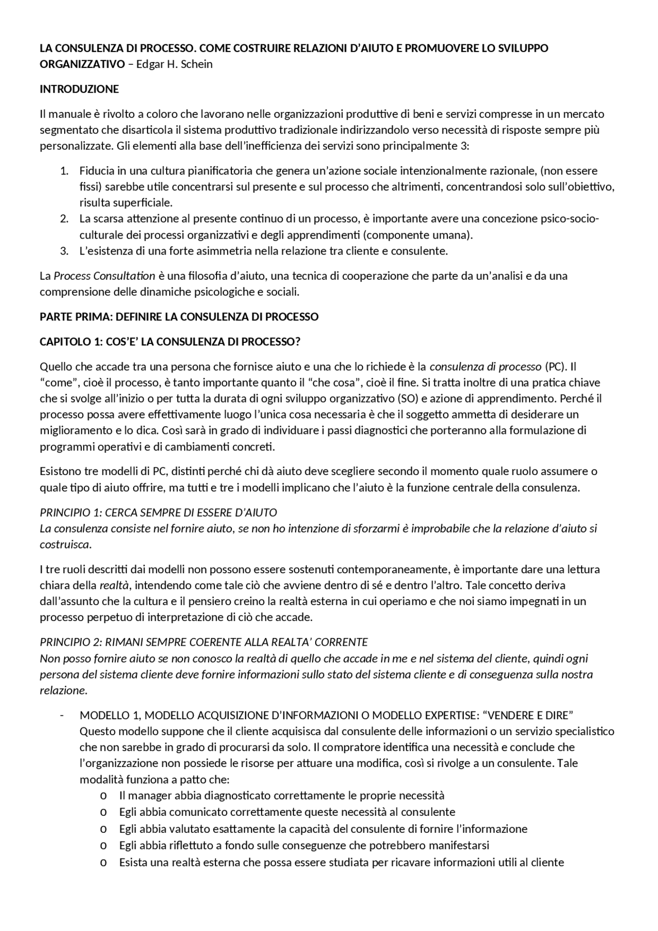 Schein E 2001 La Consulenza Di Processo Raffaello Cortina Milano