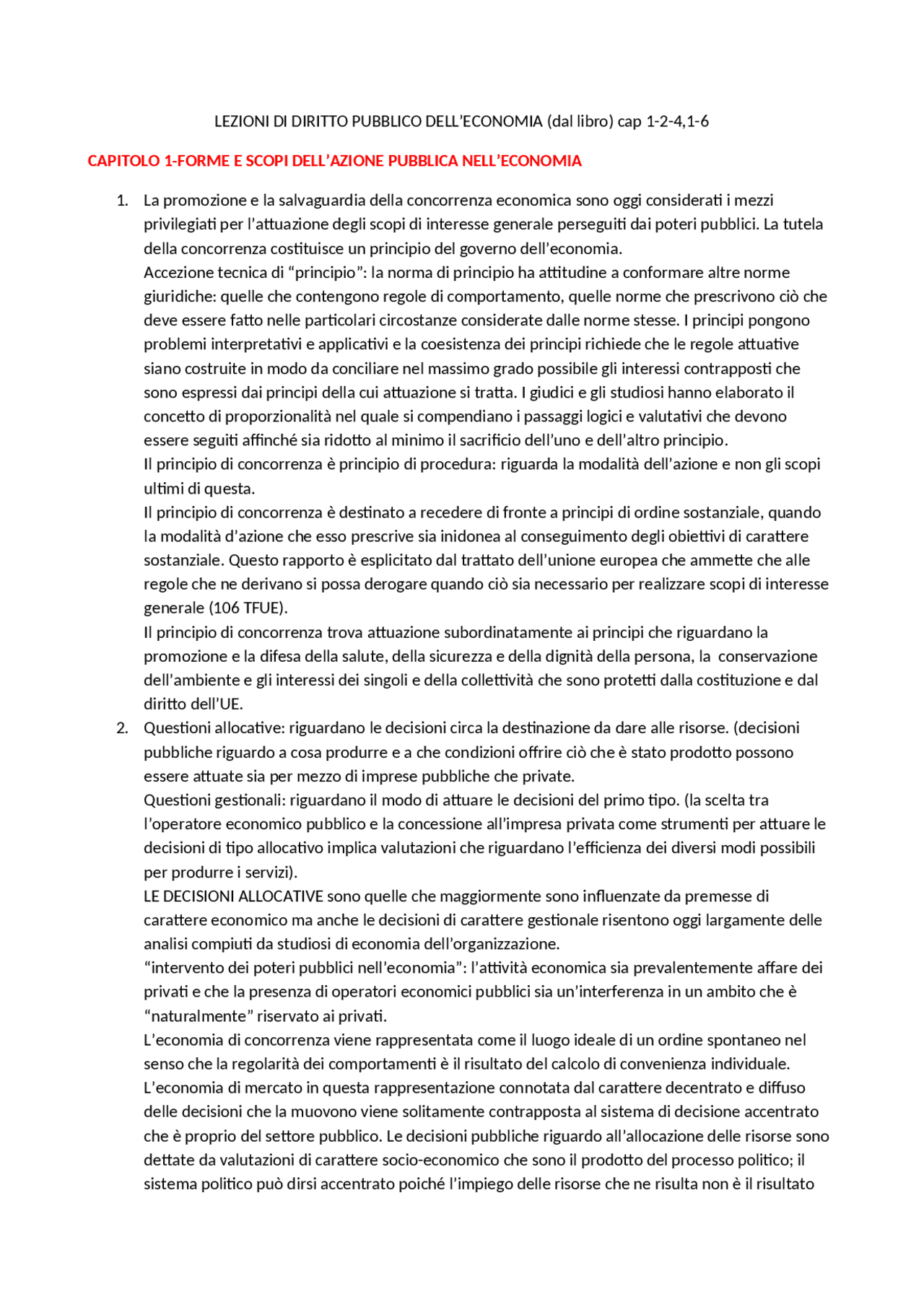 Riassunto Del Manuale Lezioni Di Diritto Pubblico Delleconomia Docsity