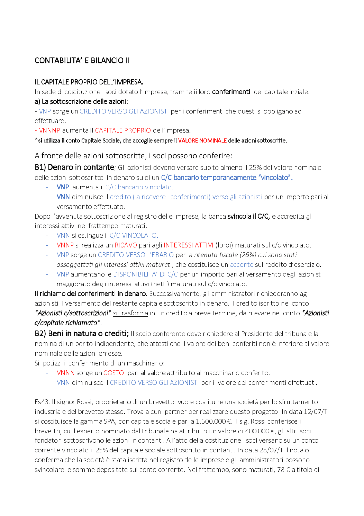 Contabilità e bilancio parte 2 - Docsity