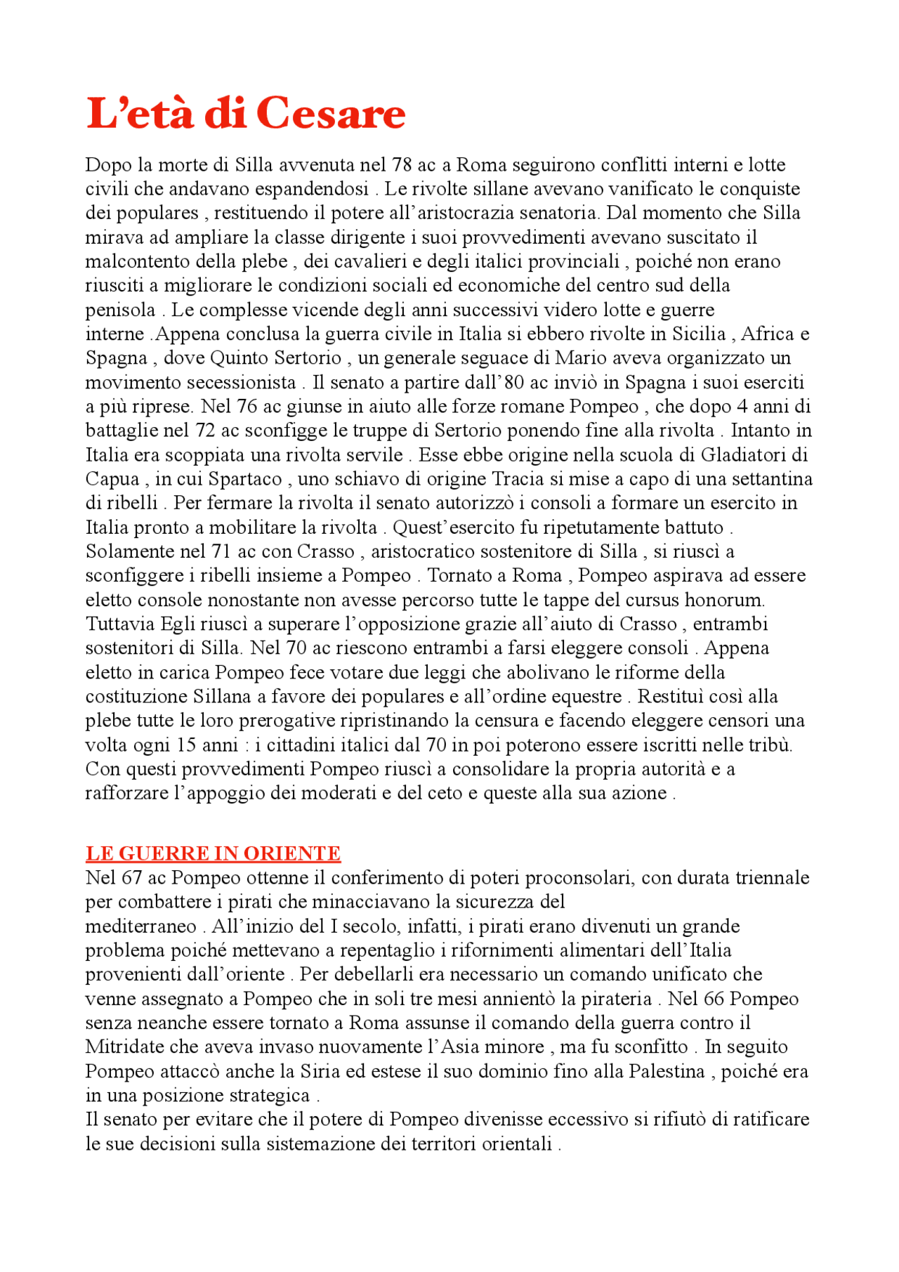 Appunti Di Cesare E Lucrezio Appunti Di Latino Docsity