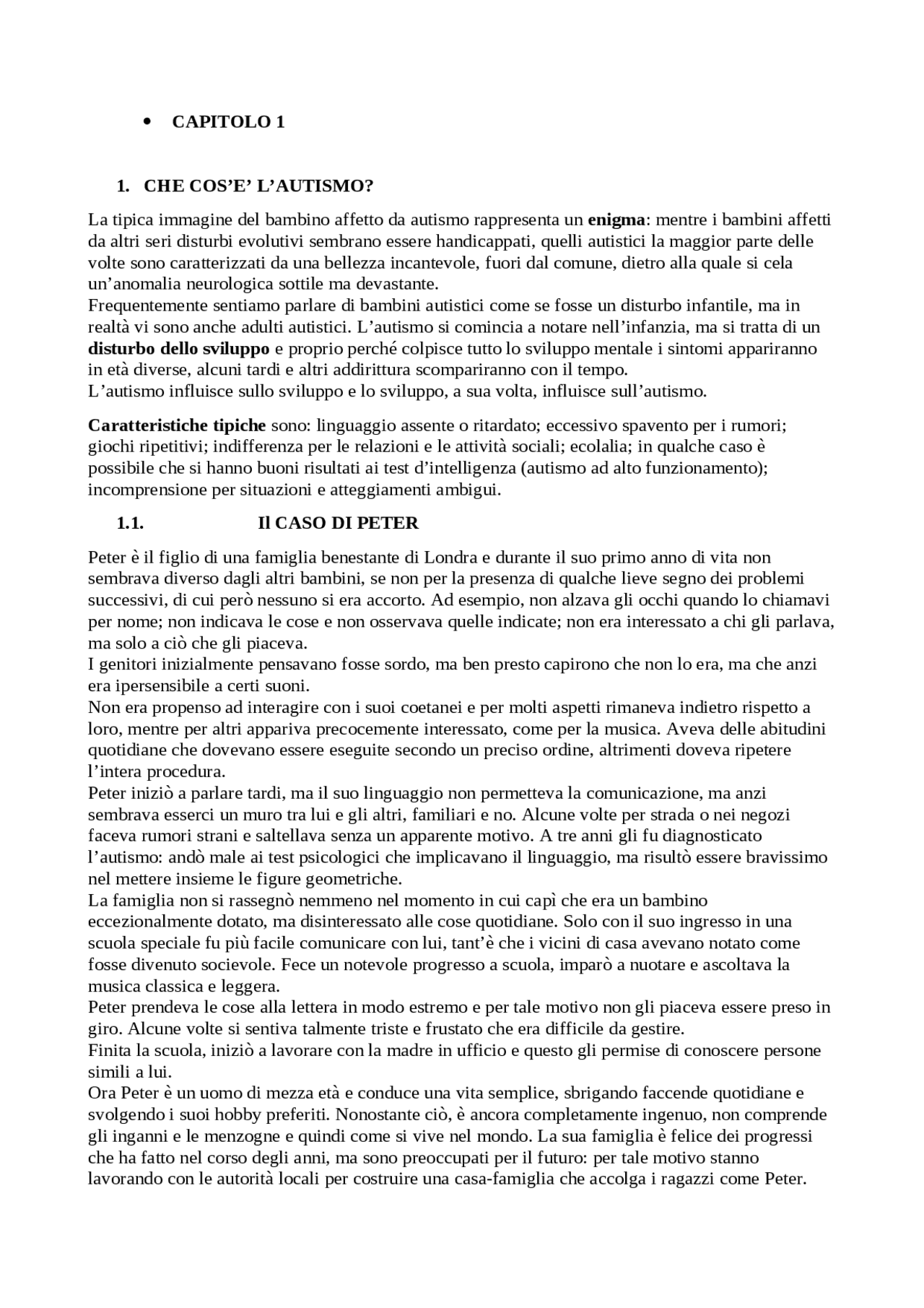 Autismo Spiegazione Di Un Enigma Uta Frith Docsity