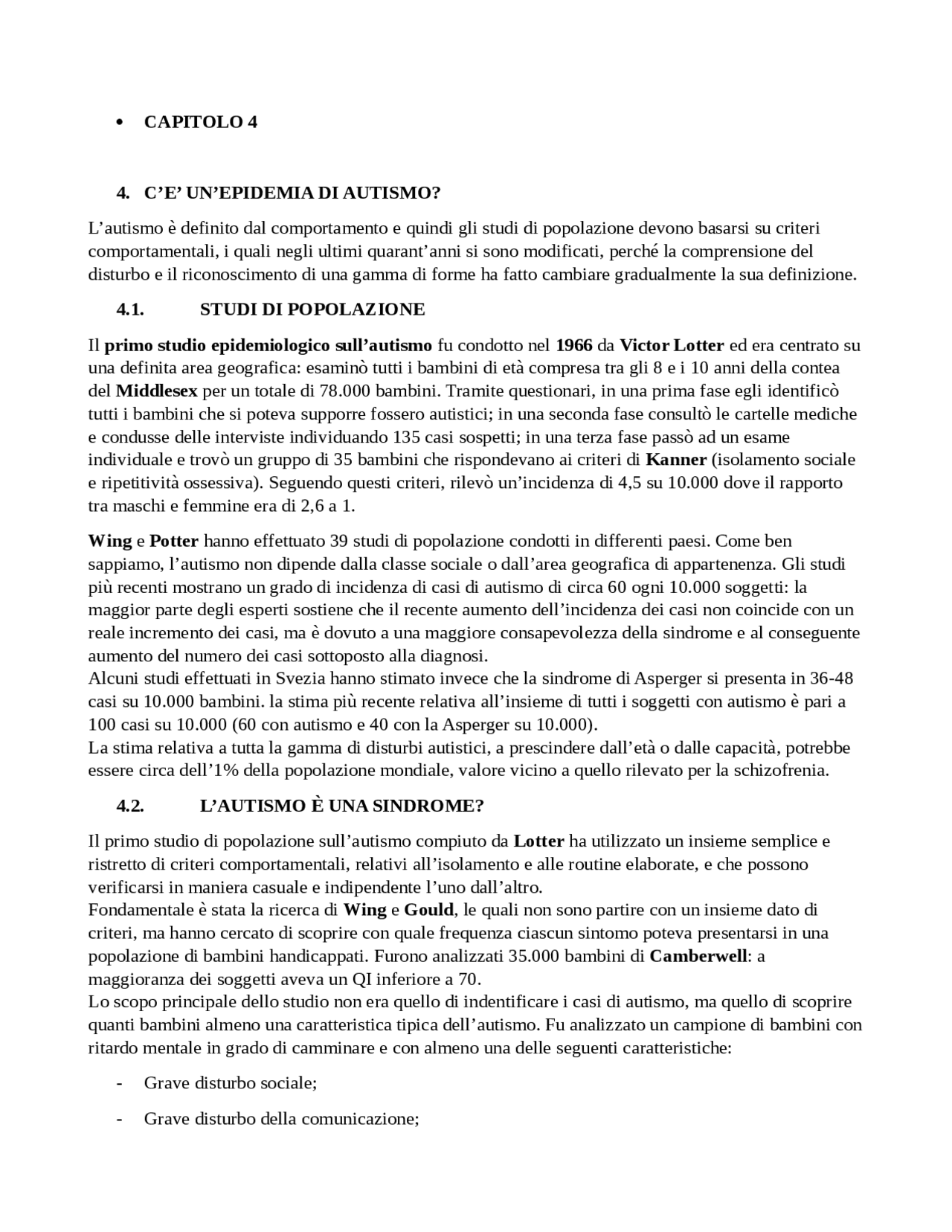 Autismo Spiegazione Di Un Enigma Uta Frith Docsity