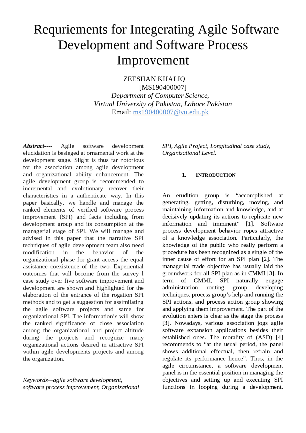 Cs708 Software Requirements Engineering Docsity