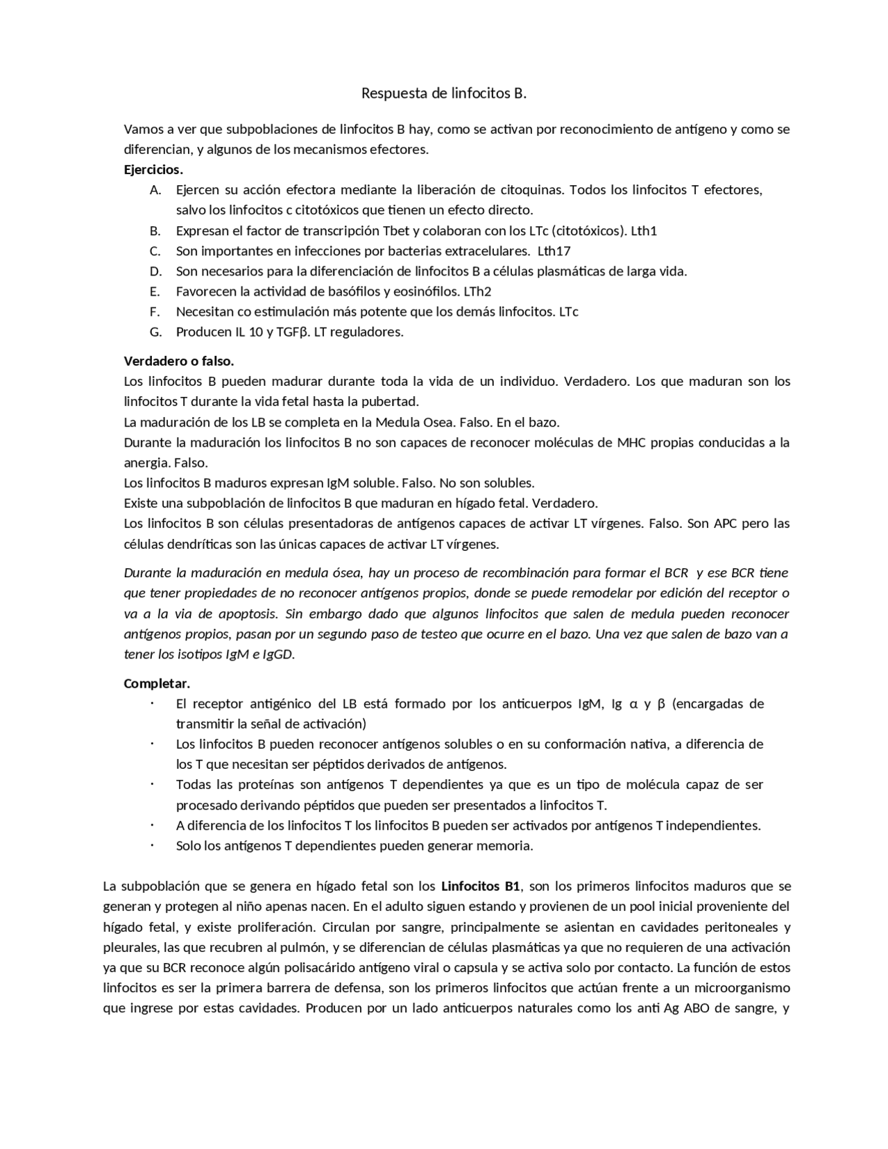 Inmunidad Adaptativa 2 Apuntes De Inmunología Docsity