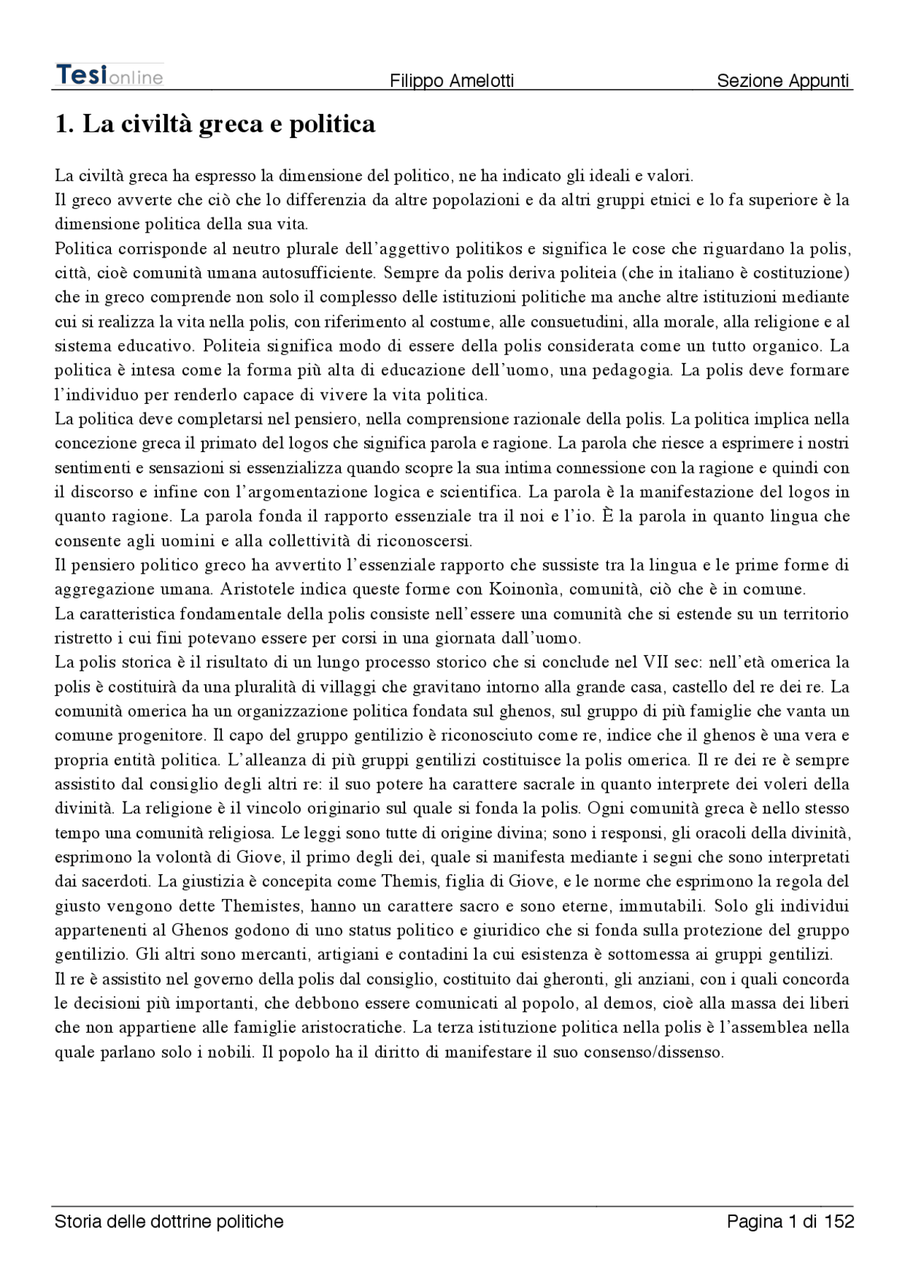 Dottrine Politiche Riassunto Daddio Docsity